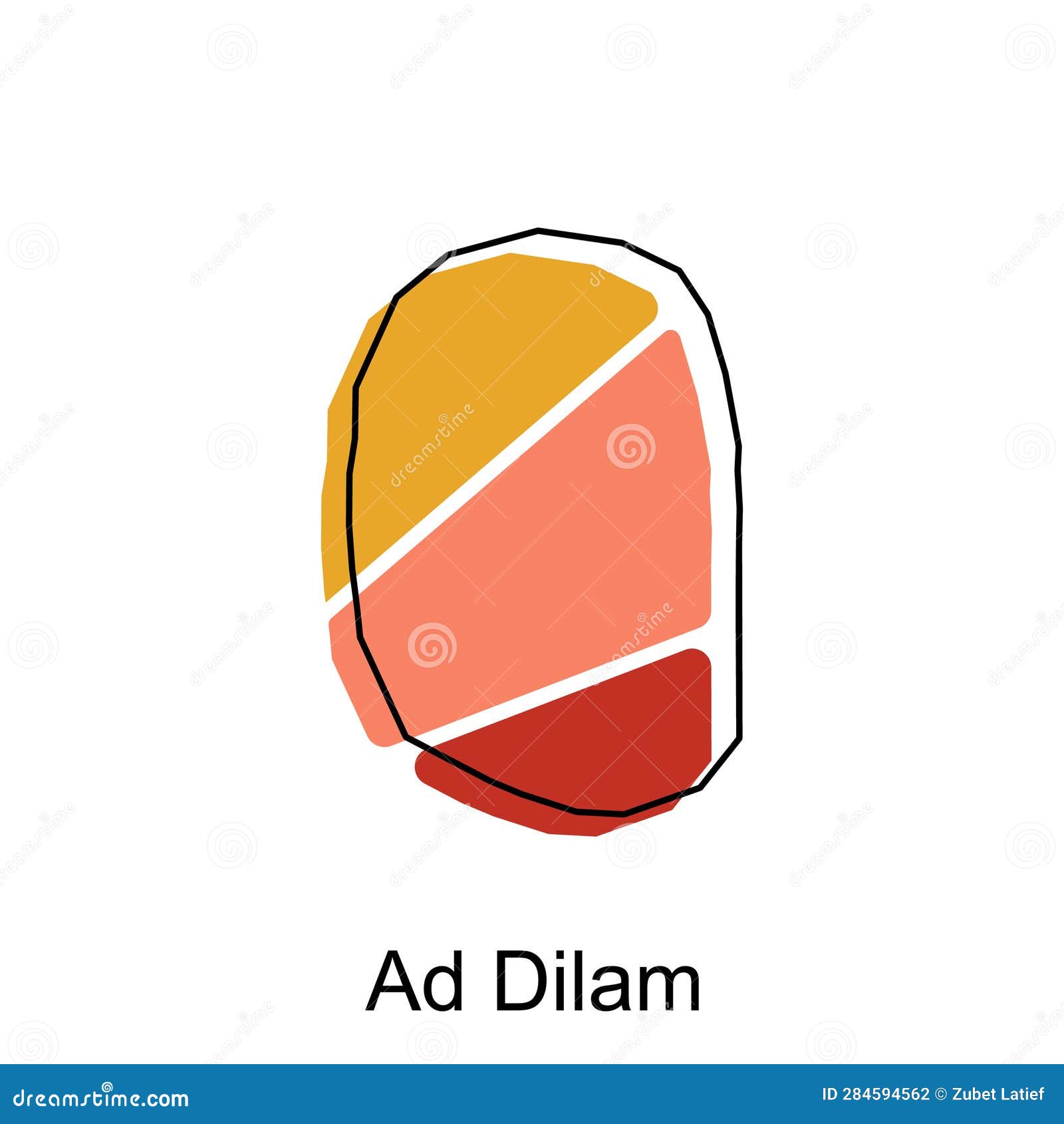 Map of Ad Dilam Colorful Modern Vector Design Template, National ...