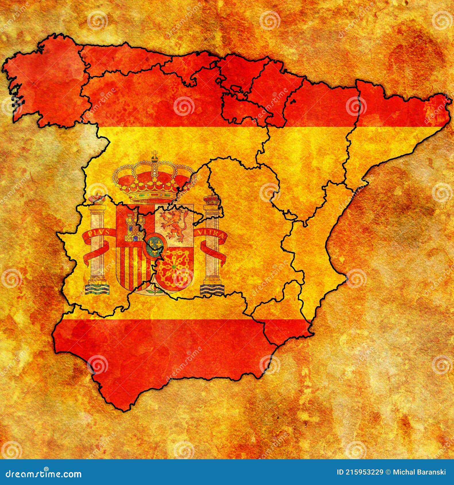 Administrative Divisions of Spain Stock Illustration - Illustration of ...