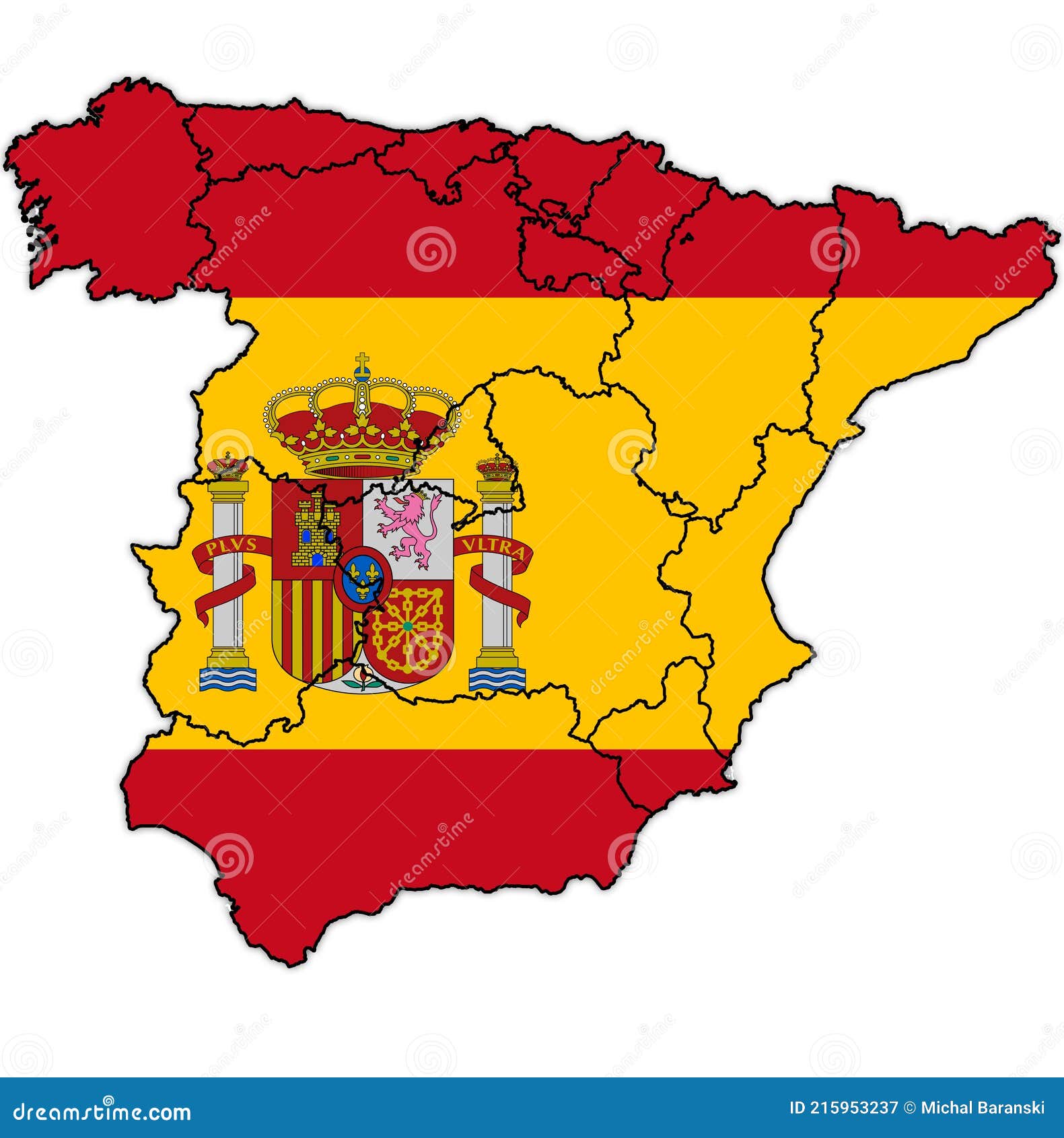 Administrative Divisions of Spain Stock Illustration - Illustration of ...