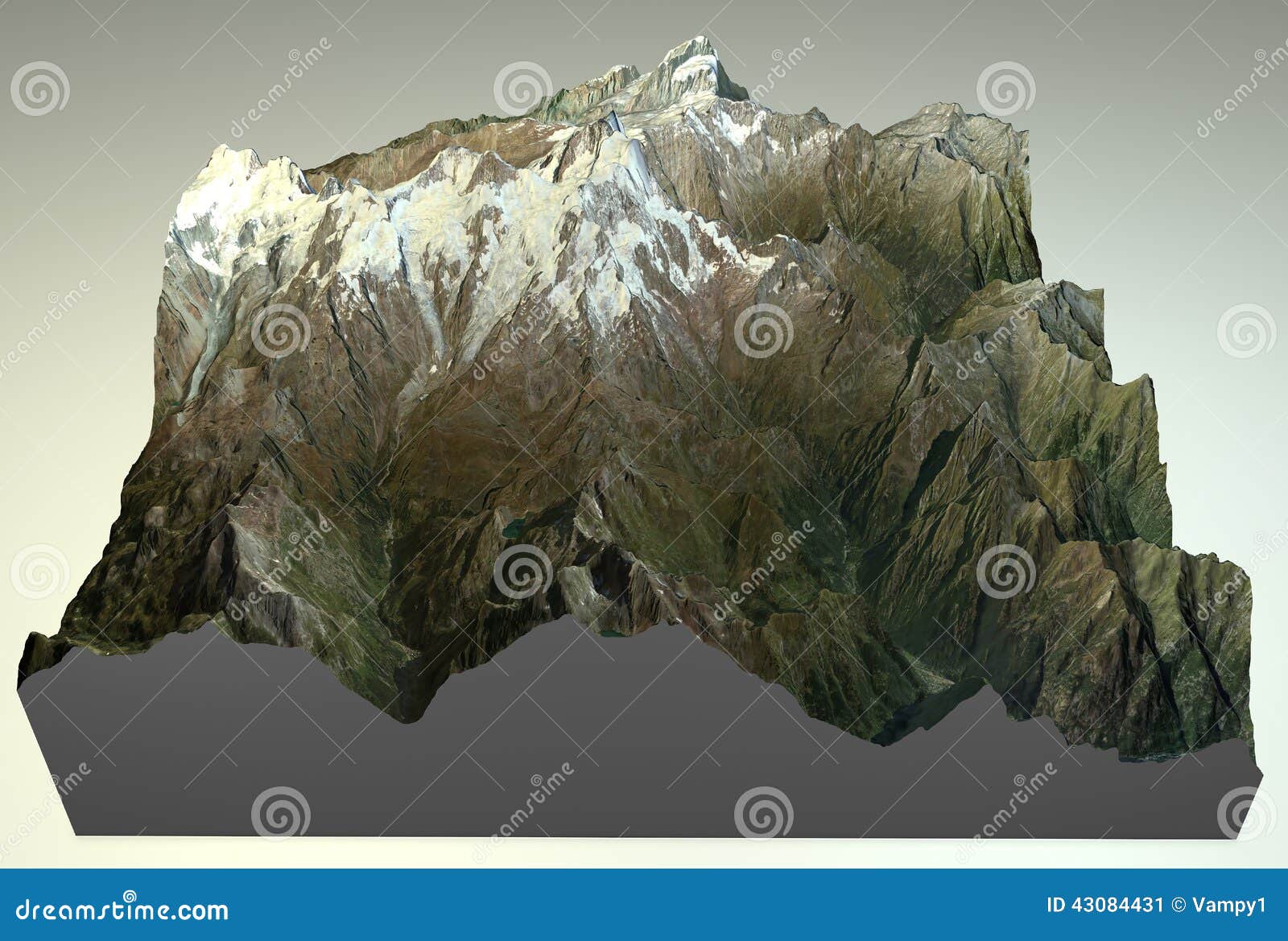 Monte Rosa, Satellite View, Alps, Italy Stock Photo | CartoonDealer.com ...