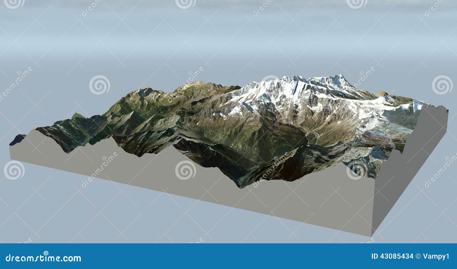 Monte Rosa, Satellite View, Alps, Italy Stock Photo | CartoonDealer.com ...