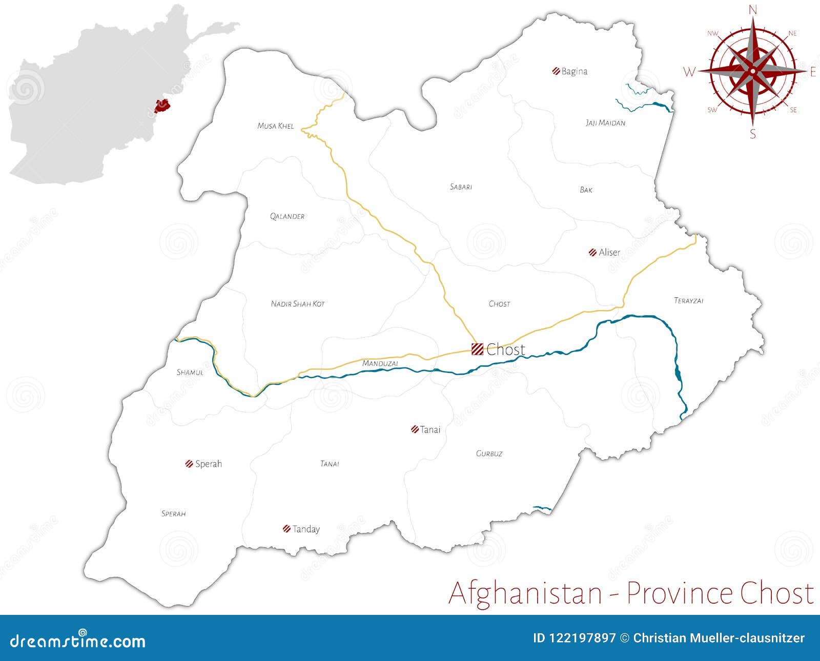 Map Of The Afghan Province Of Helmand Vector Illustration ...