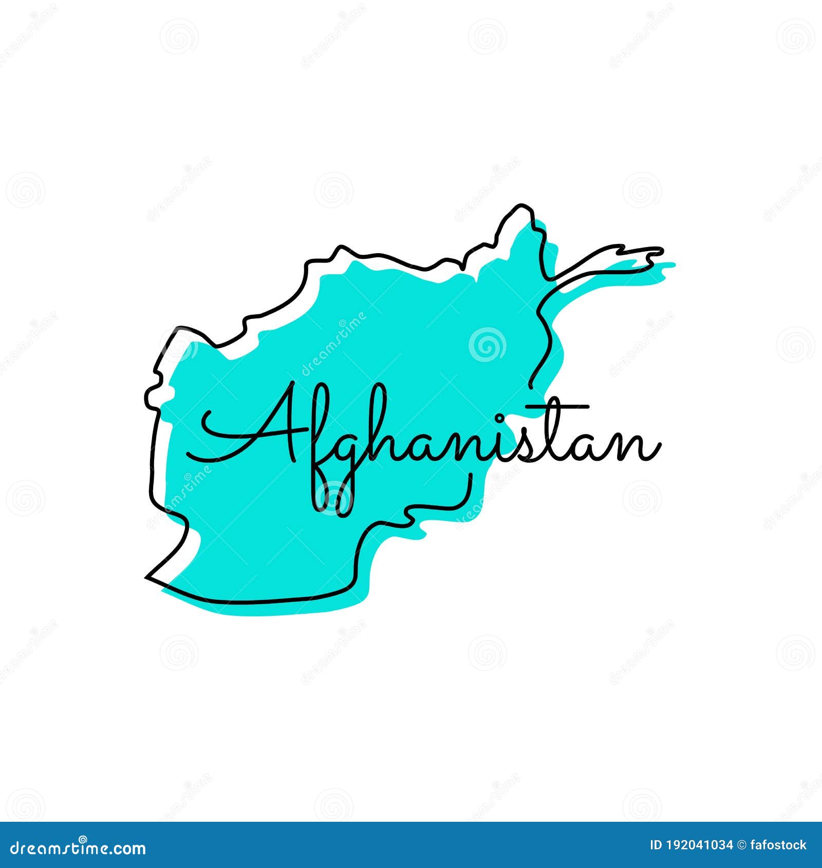 Afghanistan Map - Vector Solid Contour And State Regions On Transparent ...