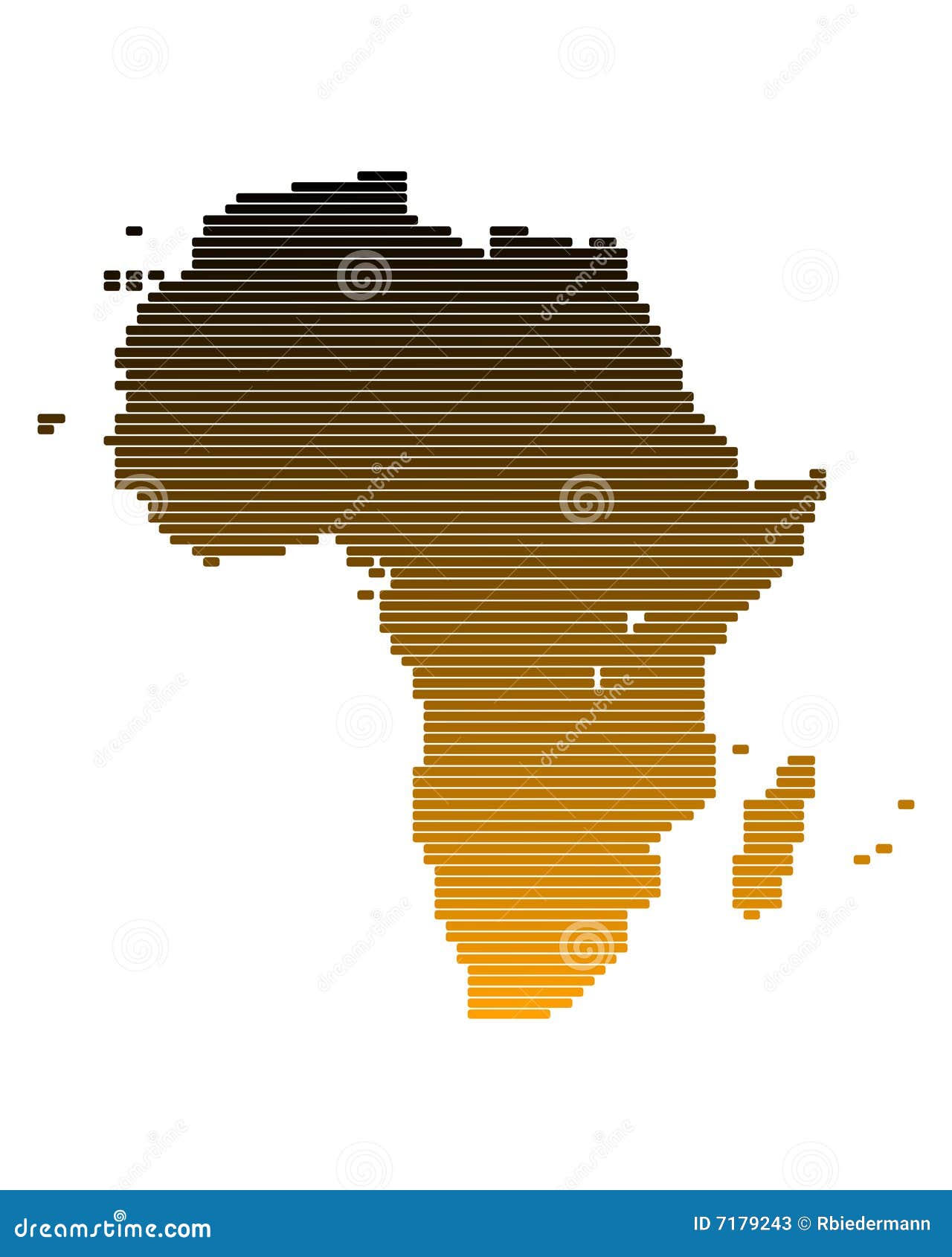Map of Africa with Brown Gradient Stock Vector - Illustration of ...