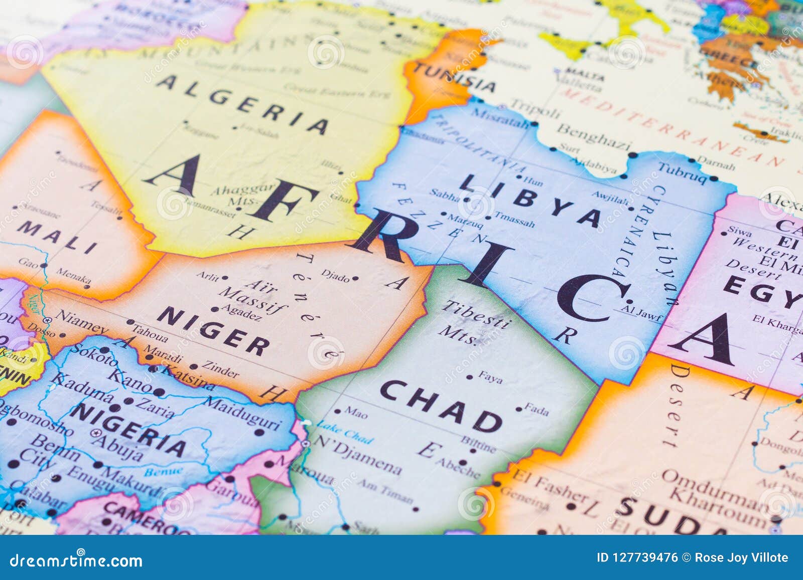 Map of Africa stock photo. Image of graphic, color, atlantic - 127739476