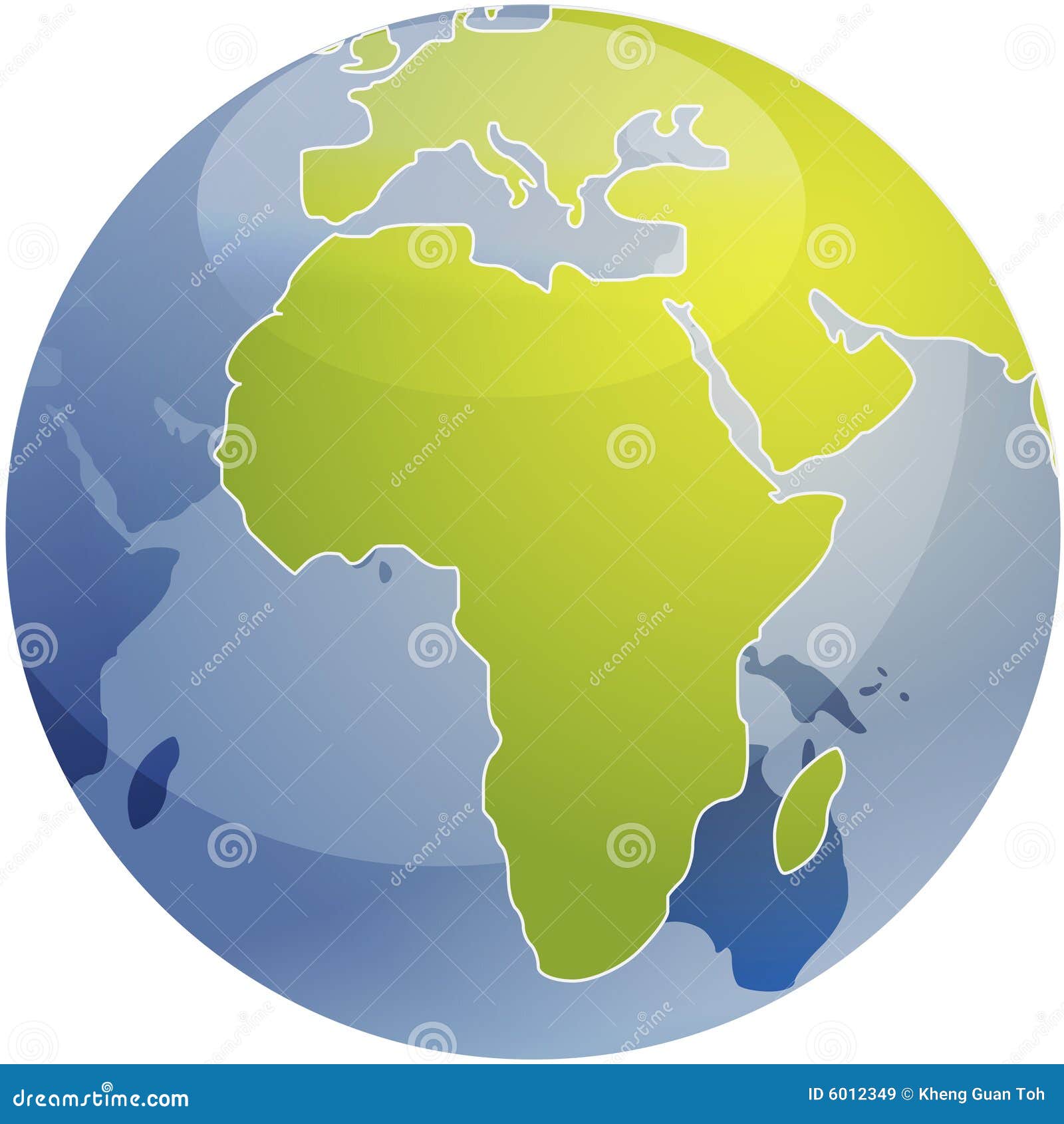 Map of Africa on globe stock vector. Illustration of clipart - 6012349