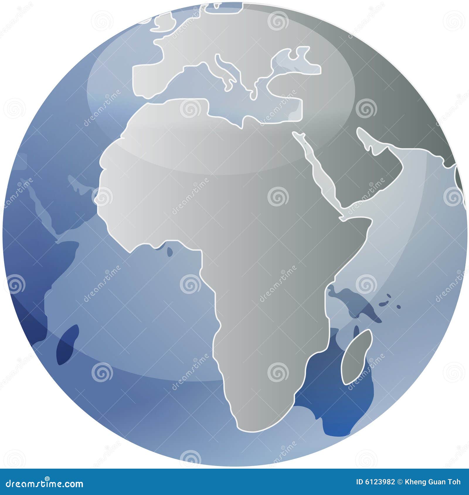 Map of Africa on globe stock vector. Illustration of wallpaper - 6123982
