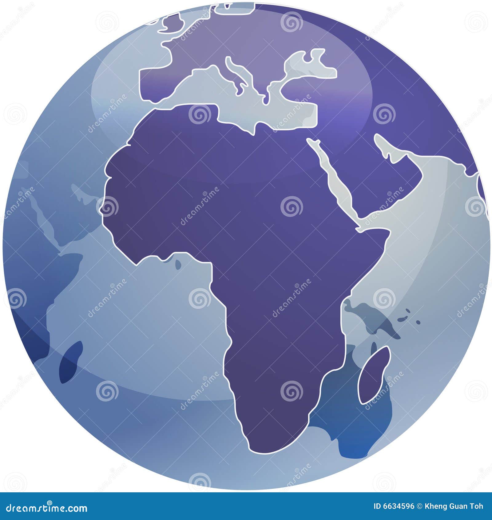 Map of Africa on globe stock vector. Illustration of surface - 6634596
