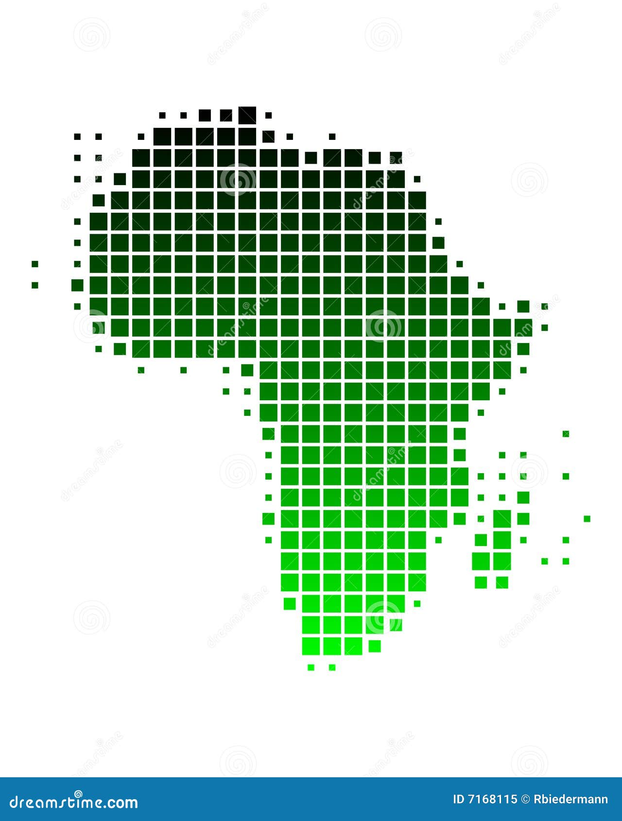 Map of Africa in Green Squares Stock Vector - Illustration of ocean ...