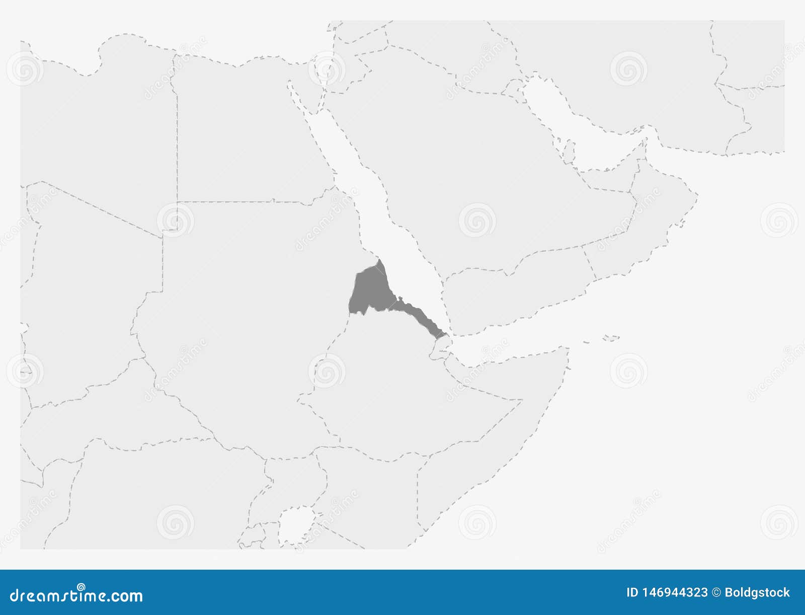 Map of Africa with Highlighted Eritrea Map Stock Vector - Illustration ...