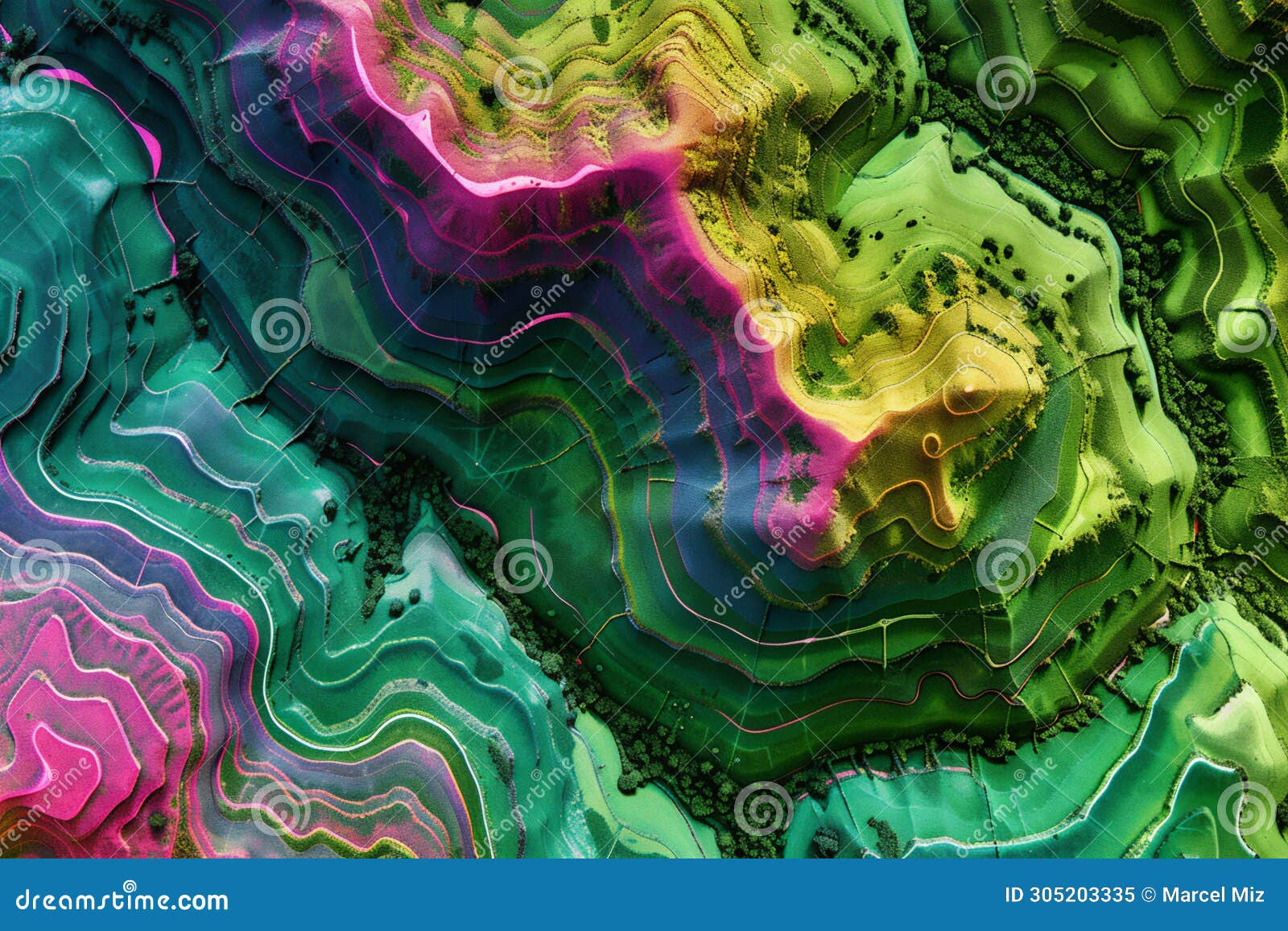 Map of Agricultural Fields Made with LIDAR Technology. GIS Product Made ...