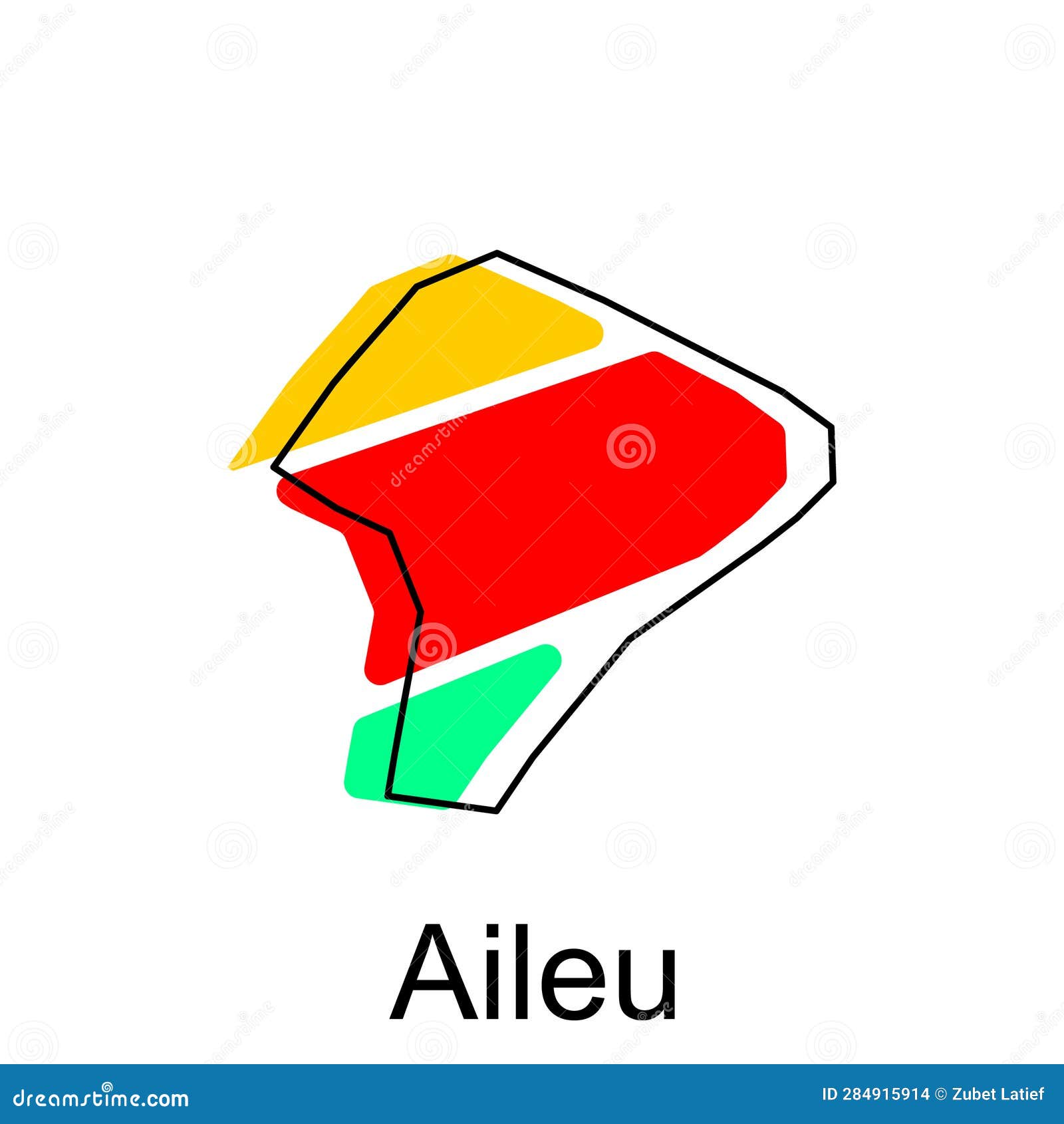 Map Of Aileu Vector Design Template, National Borders And Important ...