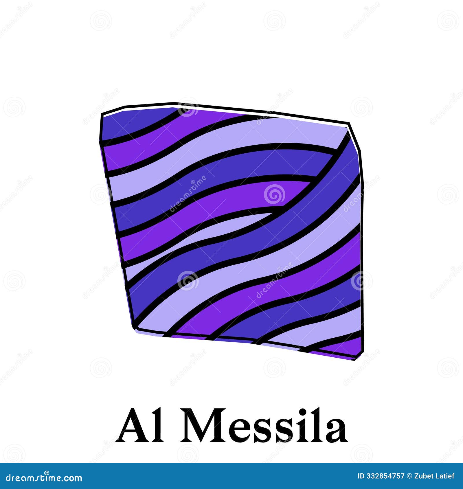 Map of Al Messila Vector Design Template, National Borders and ...