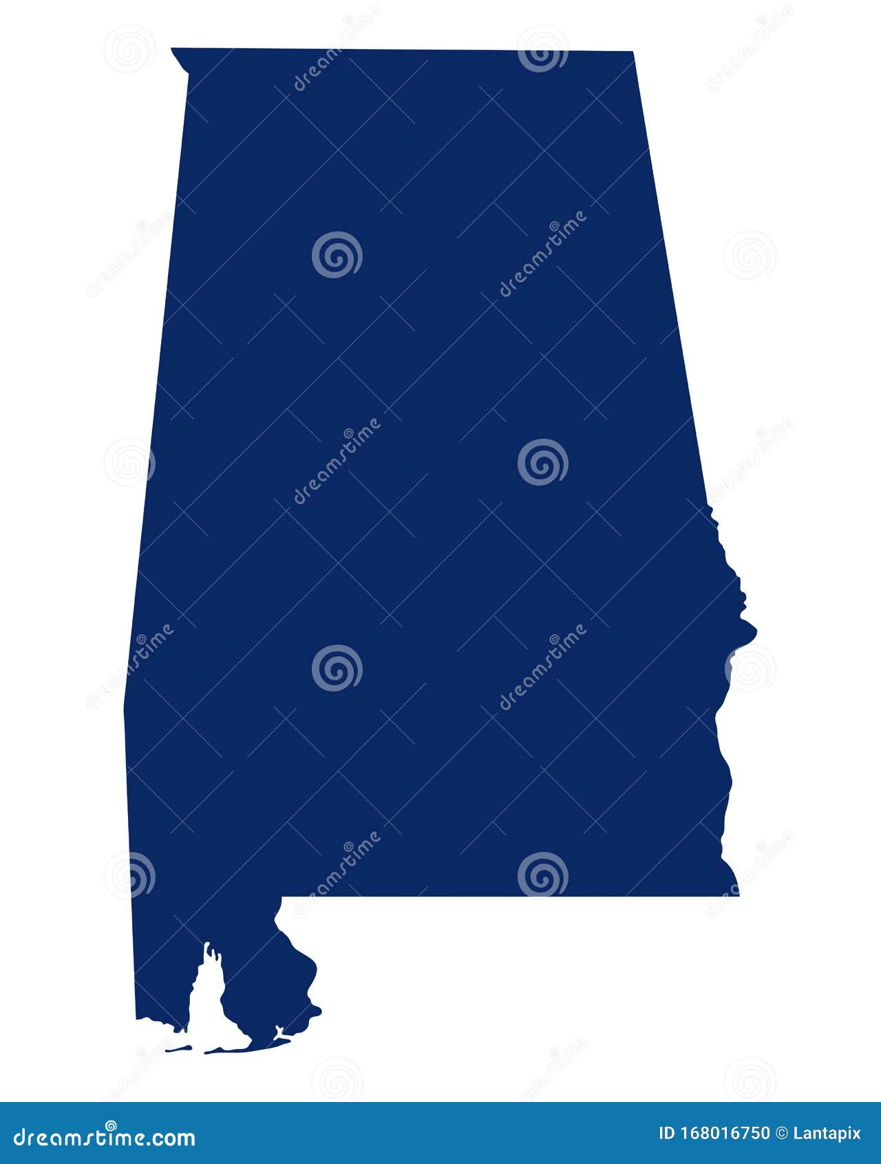 Map of Alabama in Blue Colour Stock Vector - Illustration of blue ...