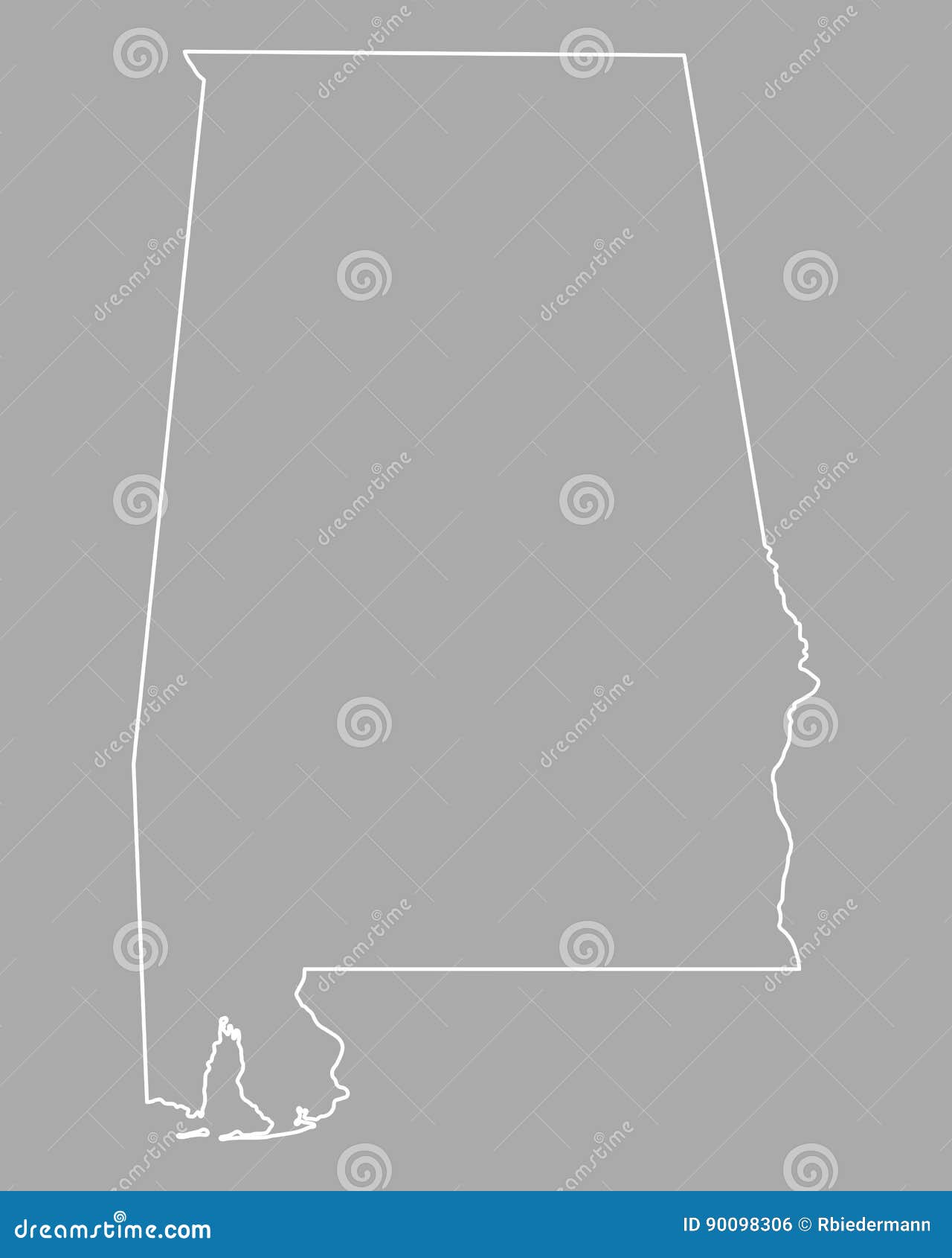 Map of Alabama stock vector. Illustration of alabama - 90098306
