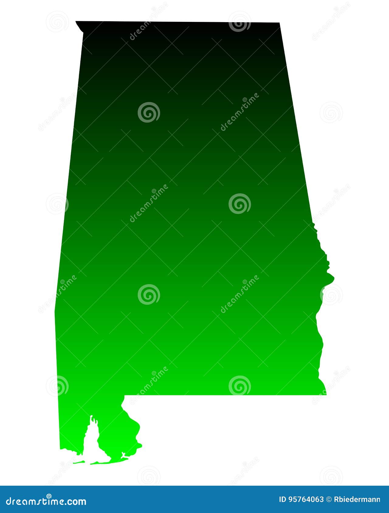 Map of Alabama stock vector. Illustration of vector, isolated - 95764063