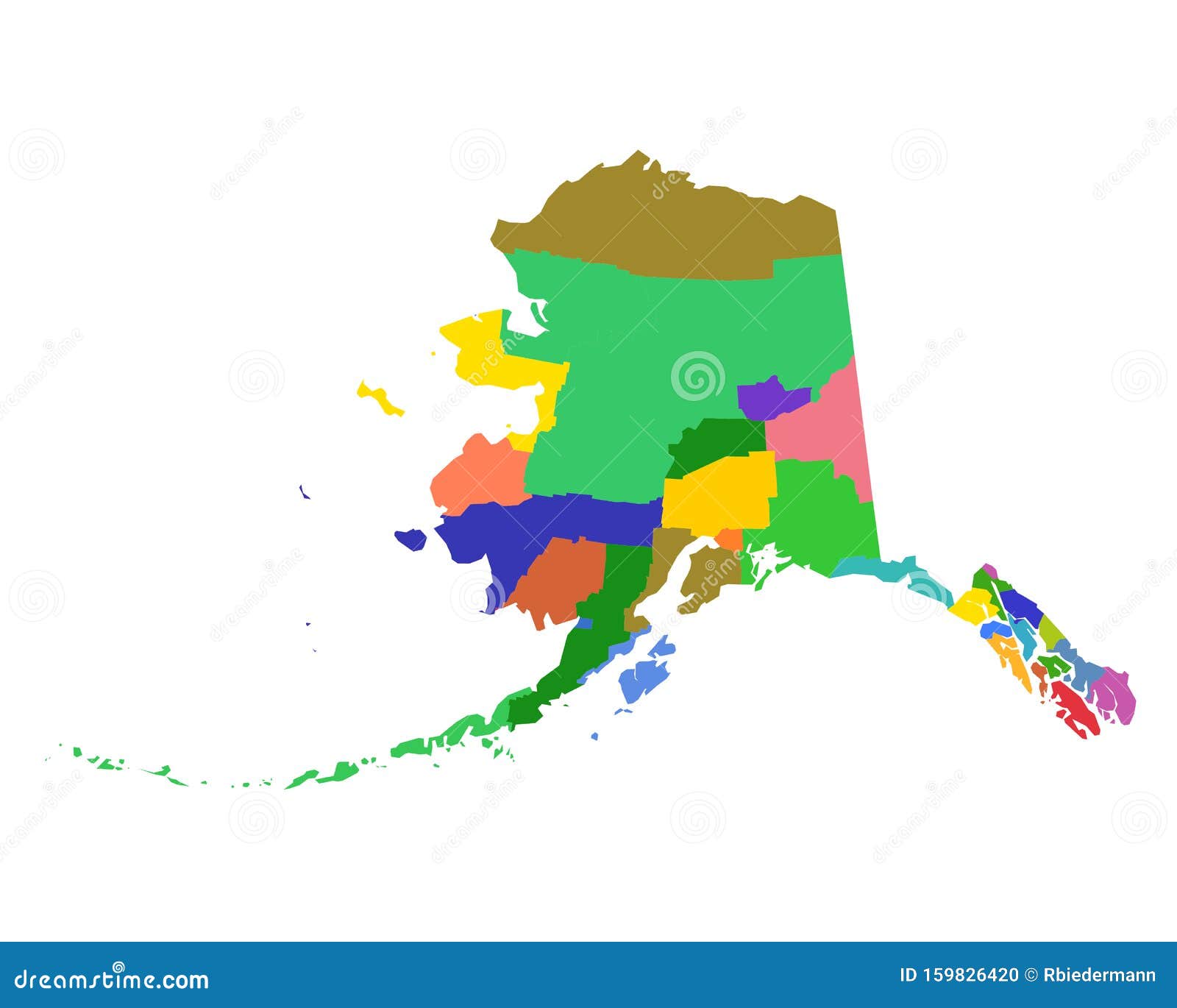 Map of Alaska stock vector. Illustration of cartography - 159826420