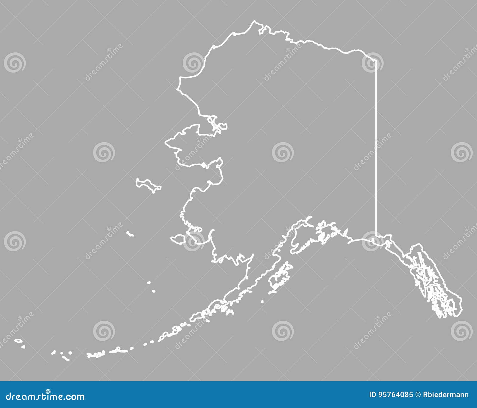 Map of Alaska stock vector. Illustration of grey, isolated - 95764085