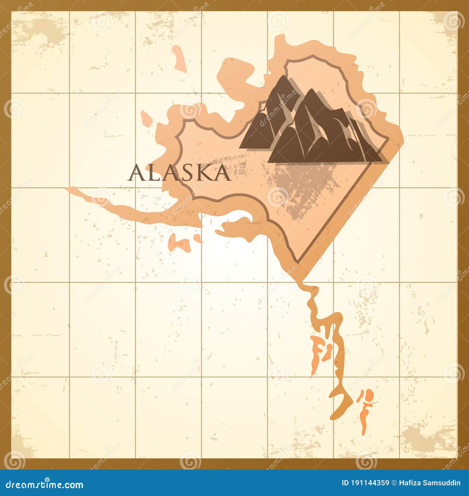 Map of Alaska State. Vector Illustration Decorative Design Stock Vector ...