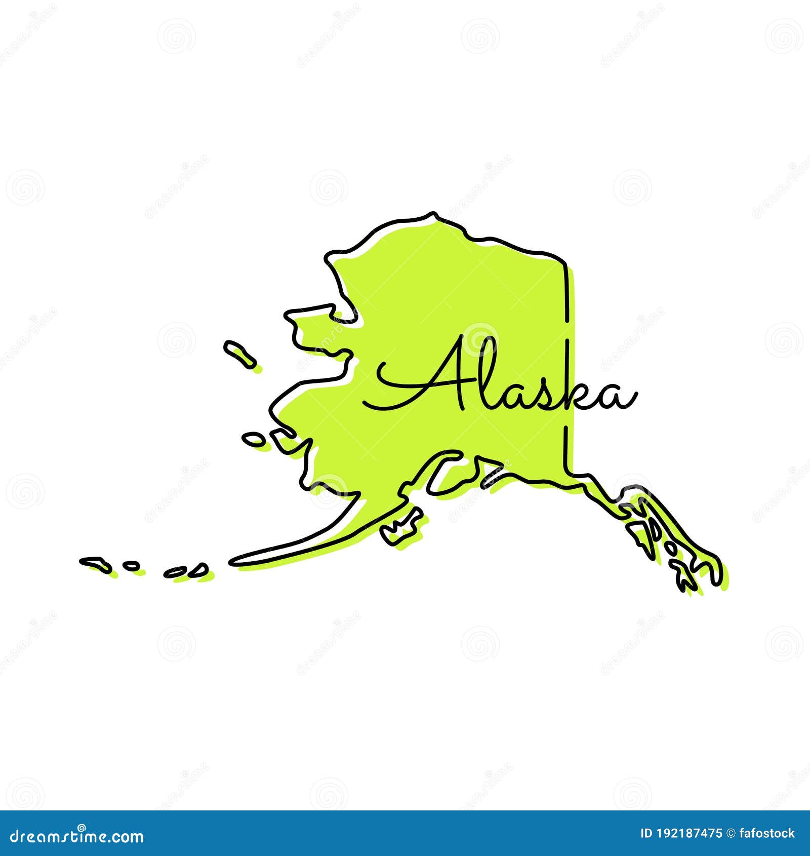 Map of Alaska Vector Design Template. Stock Vector - Illustration of ...