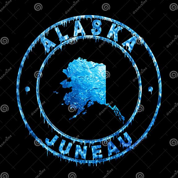 Map of Alaska Water Concept Stock Illustration - Illustration of symbol ...