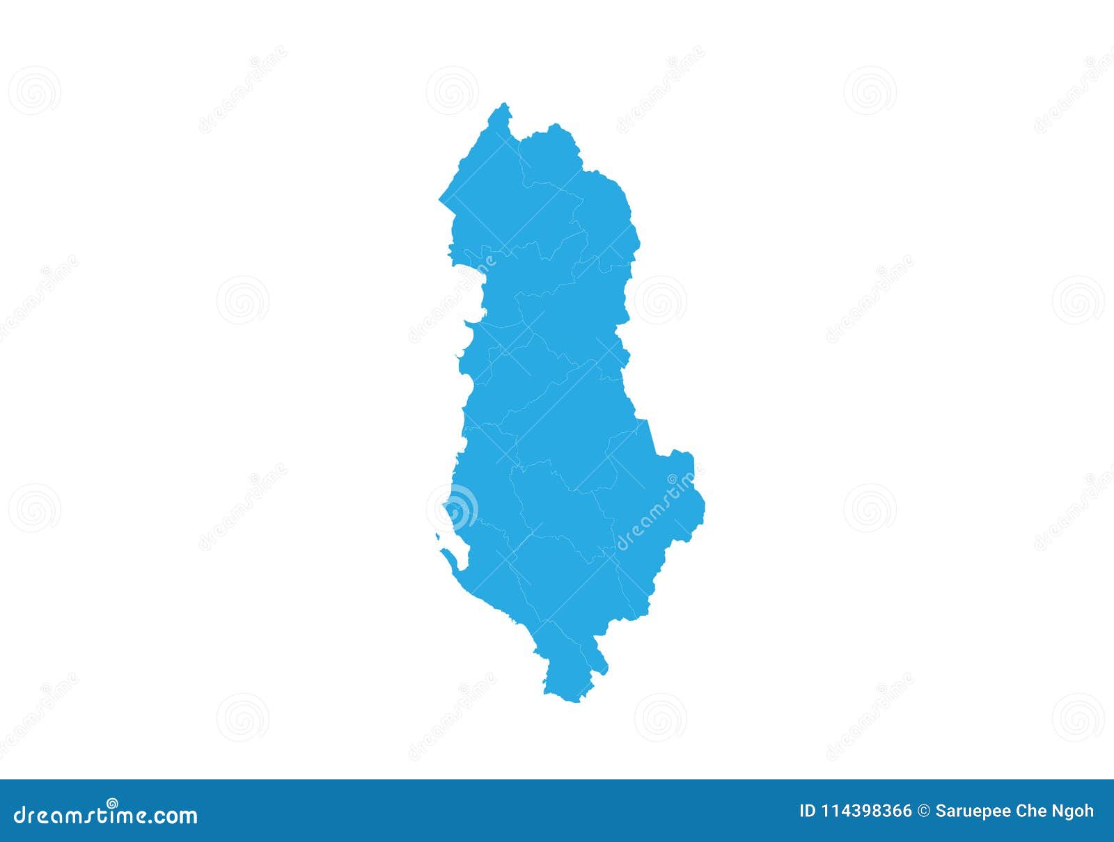 Map Of Albania. High Detailed Vector Map - Albania. Stock Vector ...