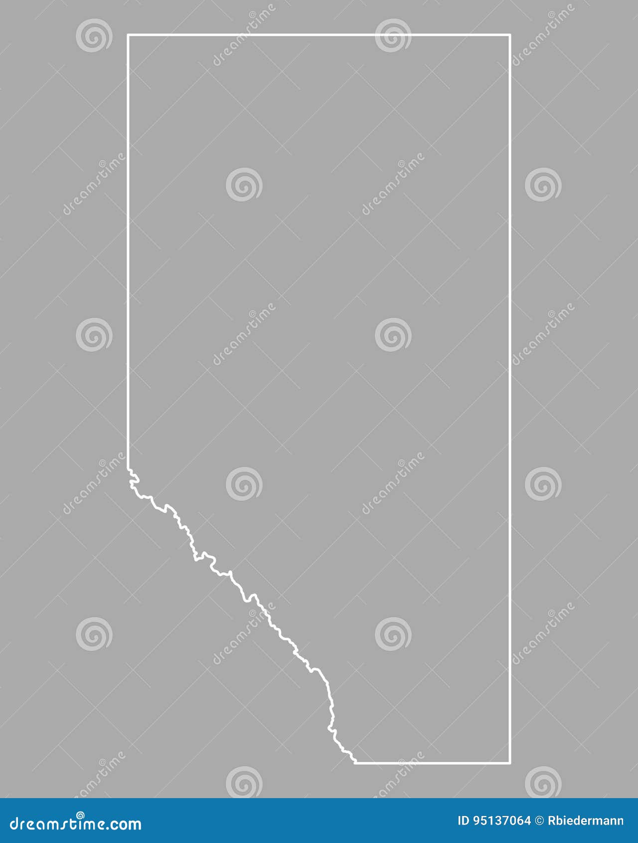 Map of Alberta stock vector. Illustration of canada, line - 95137064