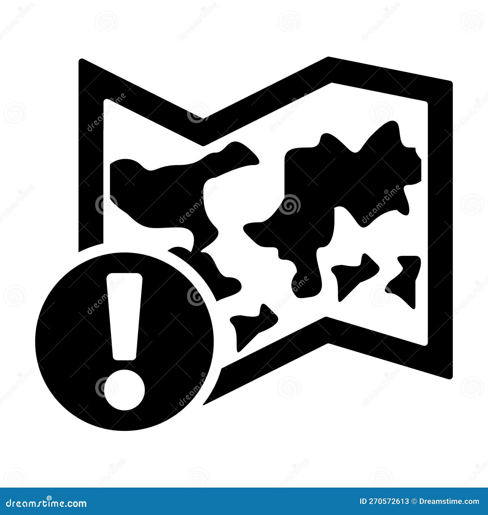 Map Alert Icon stock vector. Illustration of location - 270572613