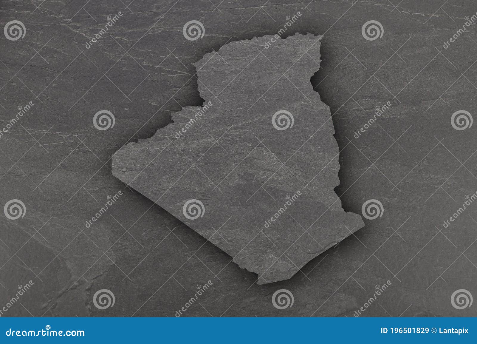 Algeria Map In Dark Color, Oval Map With Neighboring Countries Vector ...