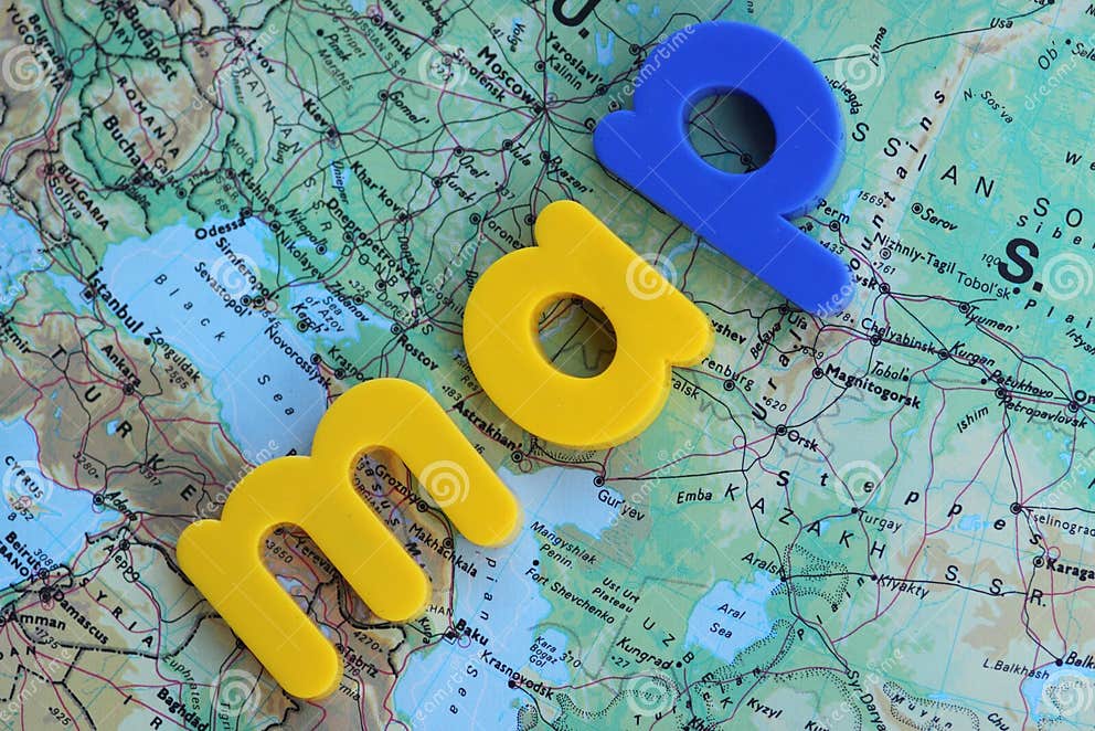 Map Written with Alphabet Blocks Stock Image - Image of alphabet ...