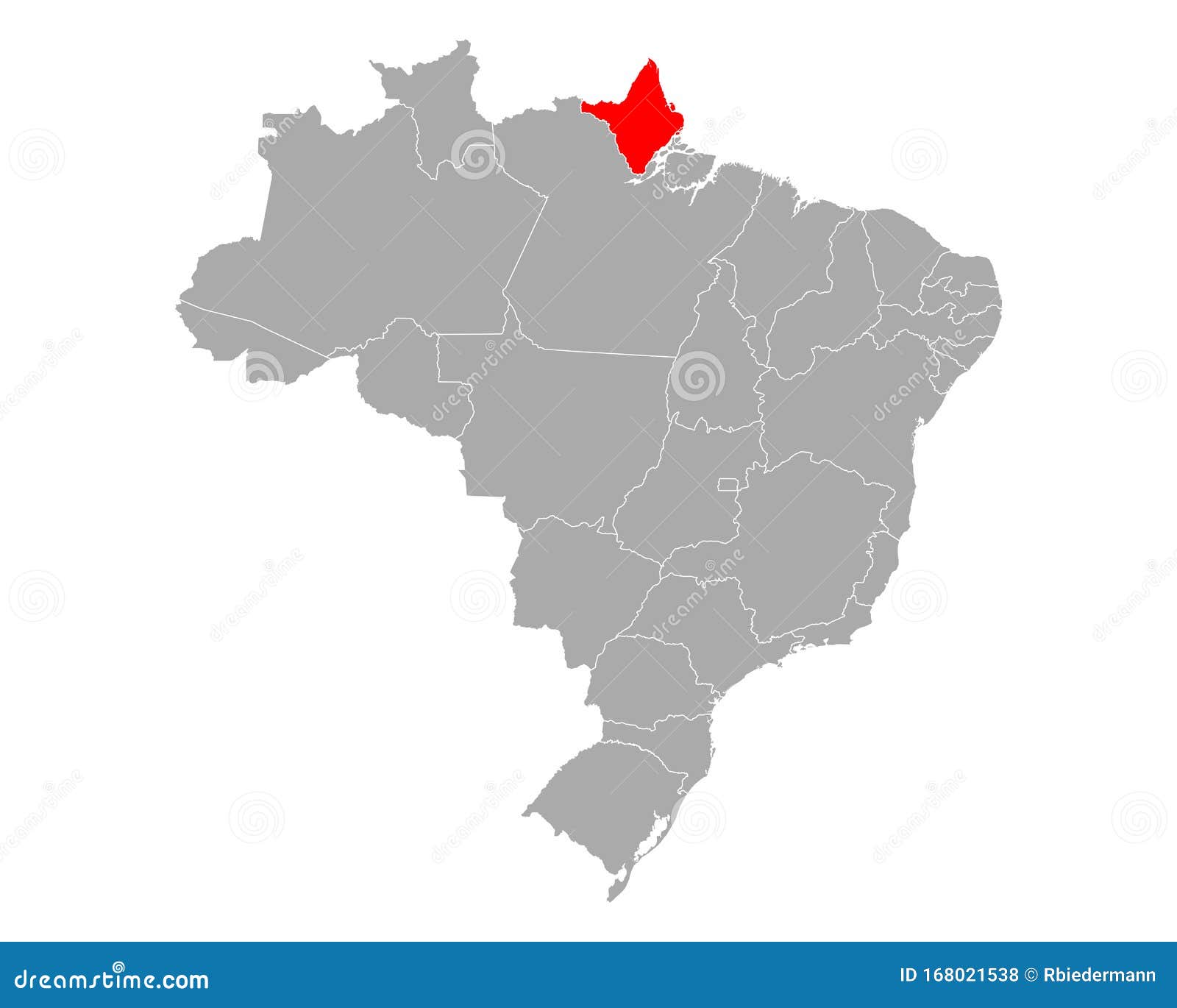 Map of Amapa in Brazil stock vector. Illustration of amapa - 168021538