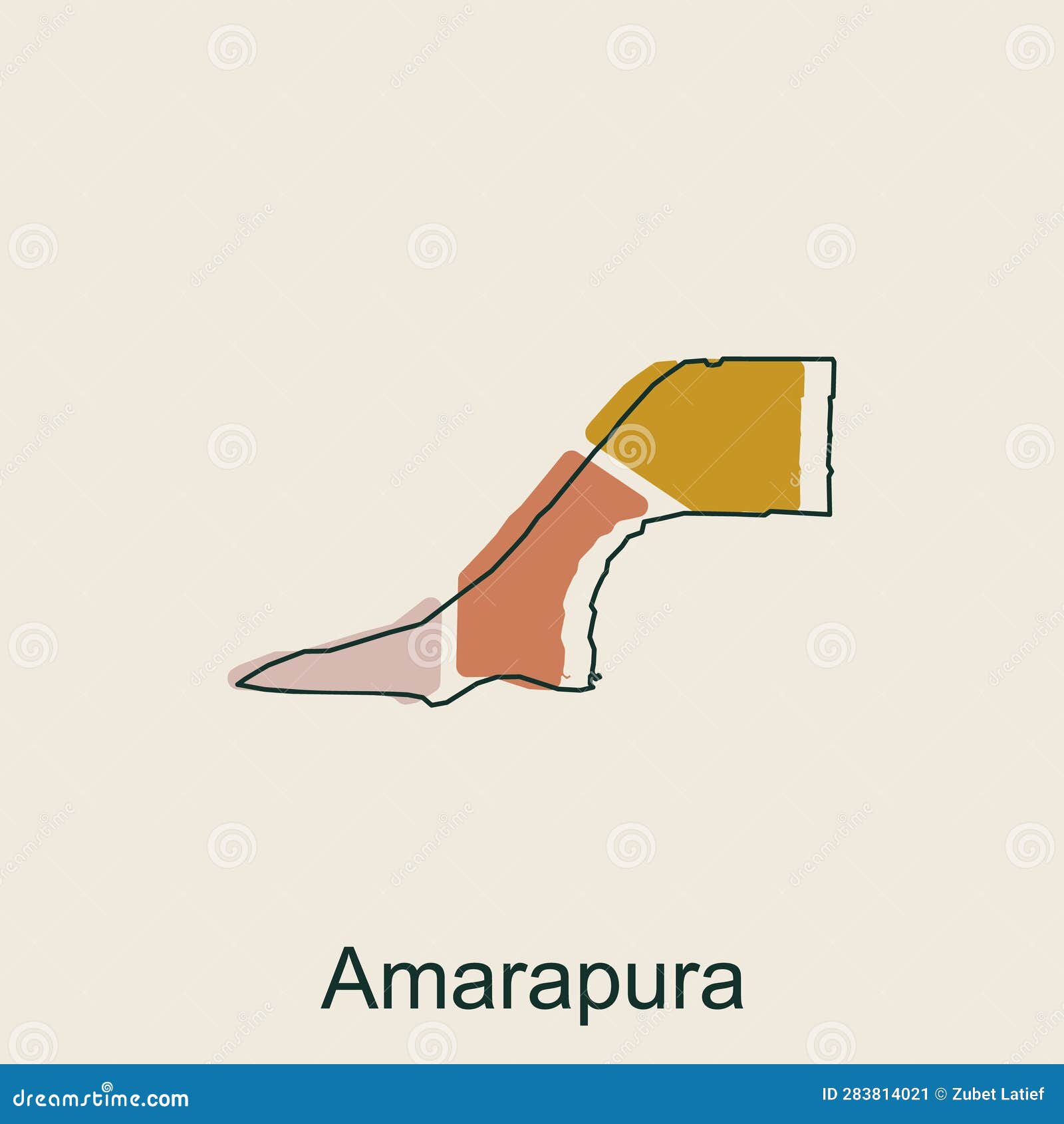 Map of Amarapura Vector Map Illustration Design Template Stock Vector ...