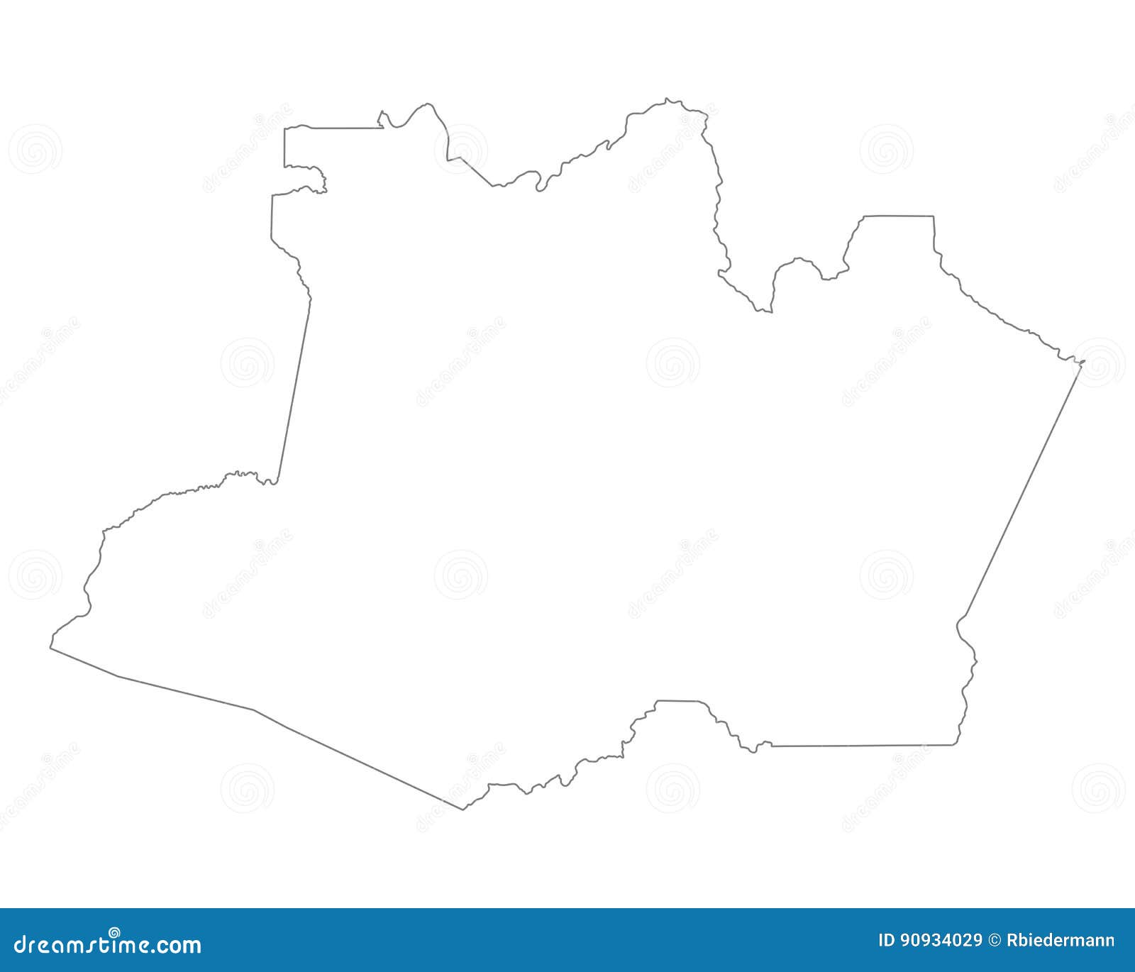 Map of Amazonas stock vector. Illustration of brazil - 90934029