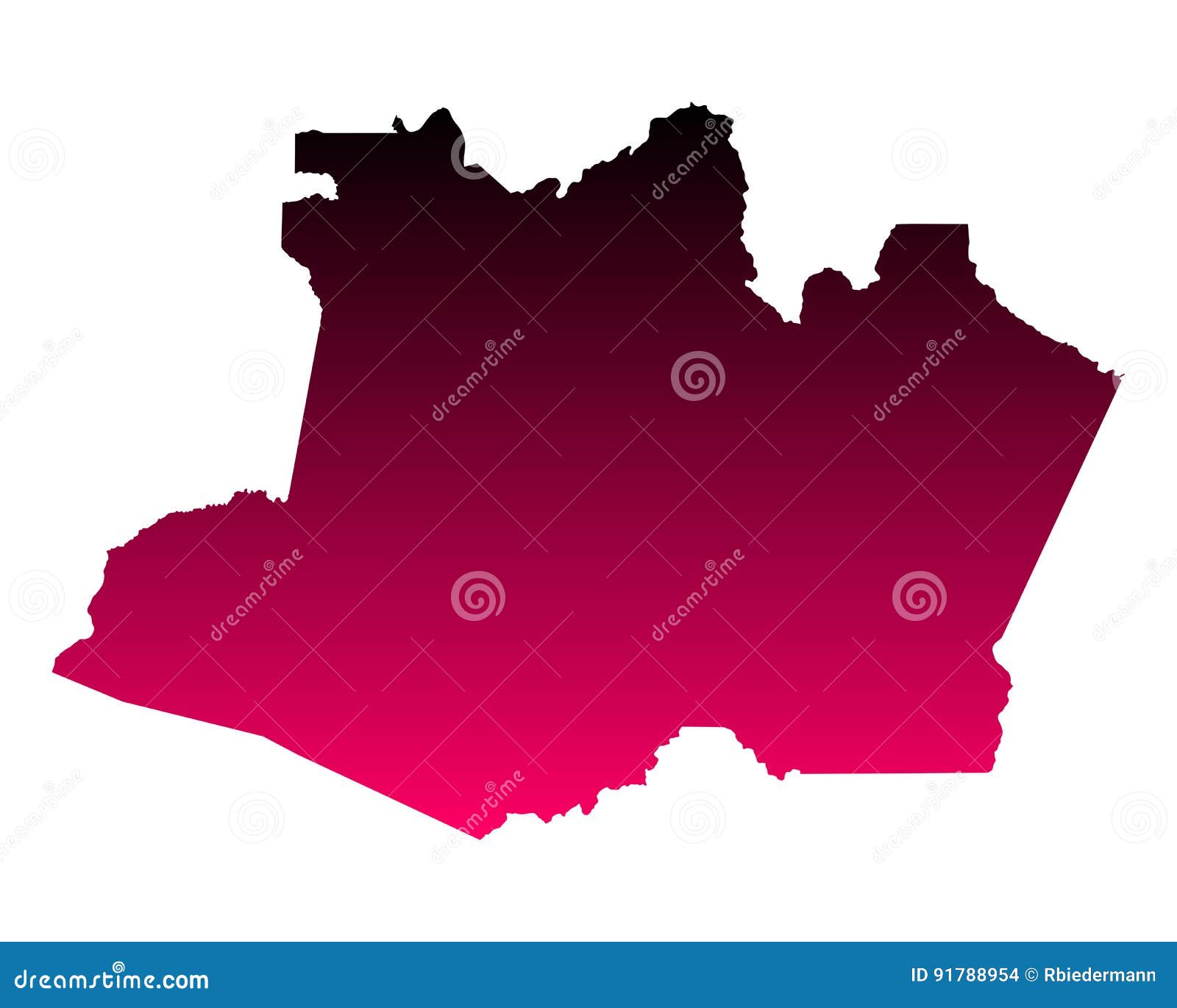 Map of Amazonas stock vector. Illustration of brazil - 91788954