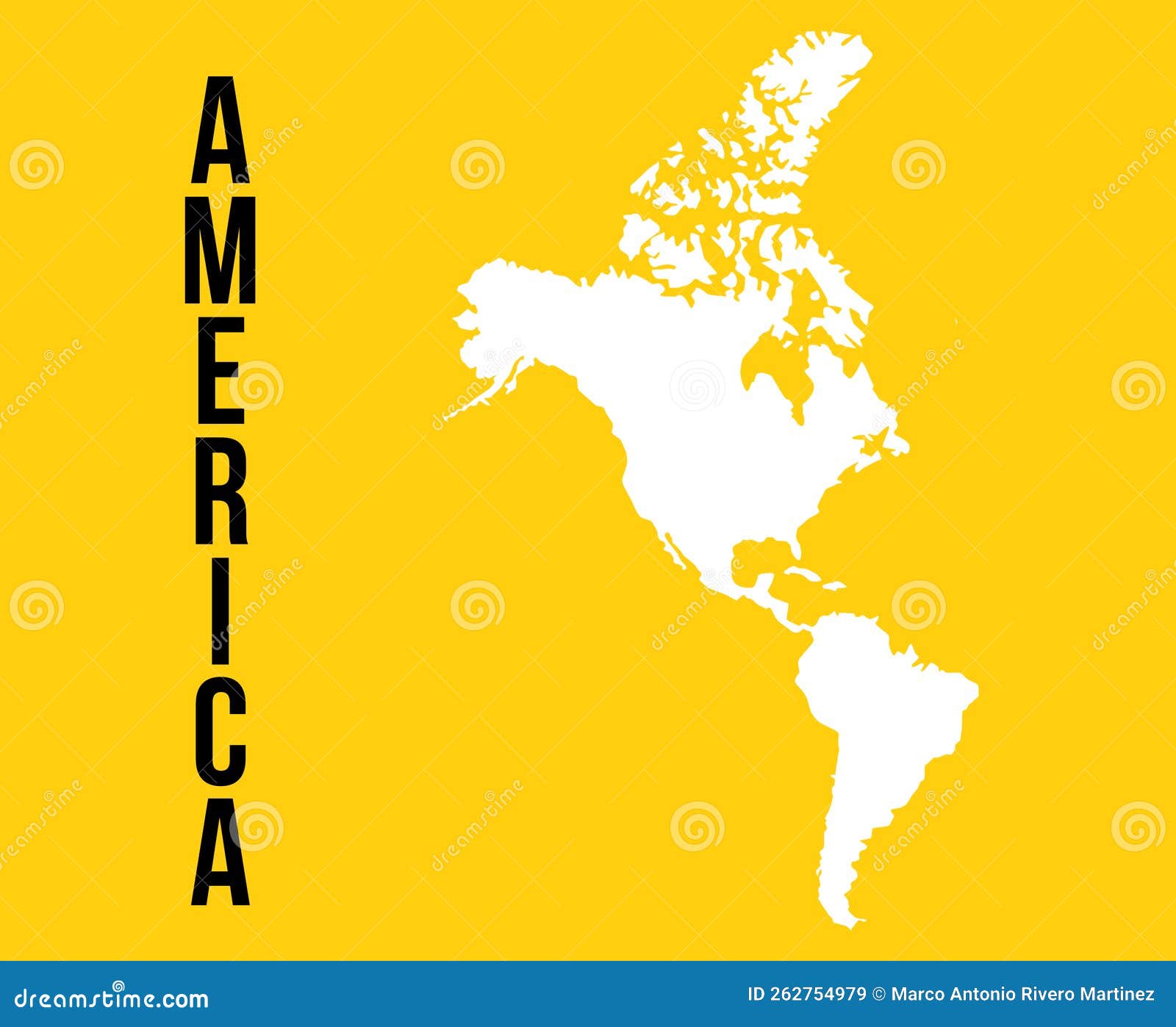 Map of America in White Color with the Word America Written Stock ...