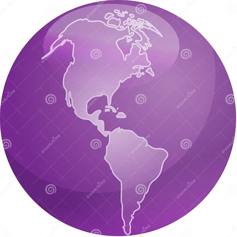 Map of Americas sphere stock vector. Illustration of modern - 6083478