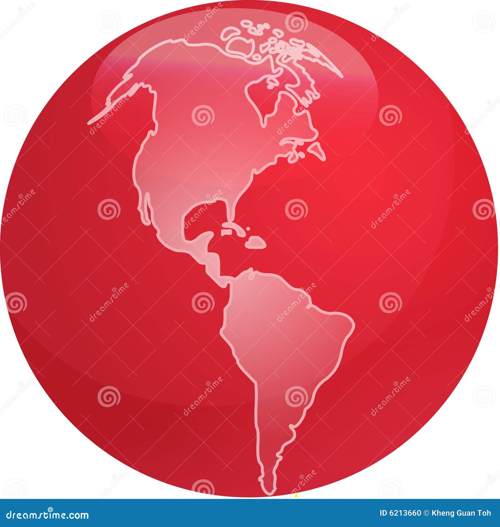 Map of Americas sphere stock vector. Illustration of blue - 6213660