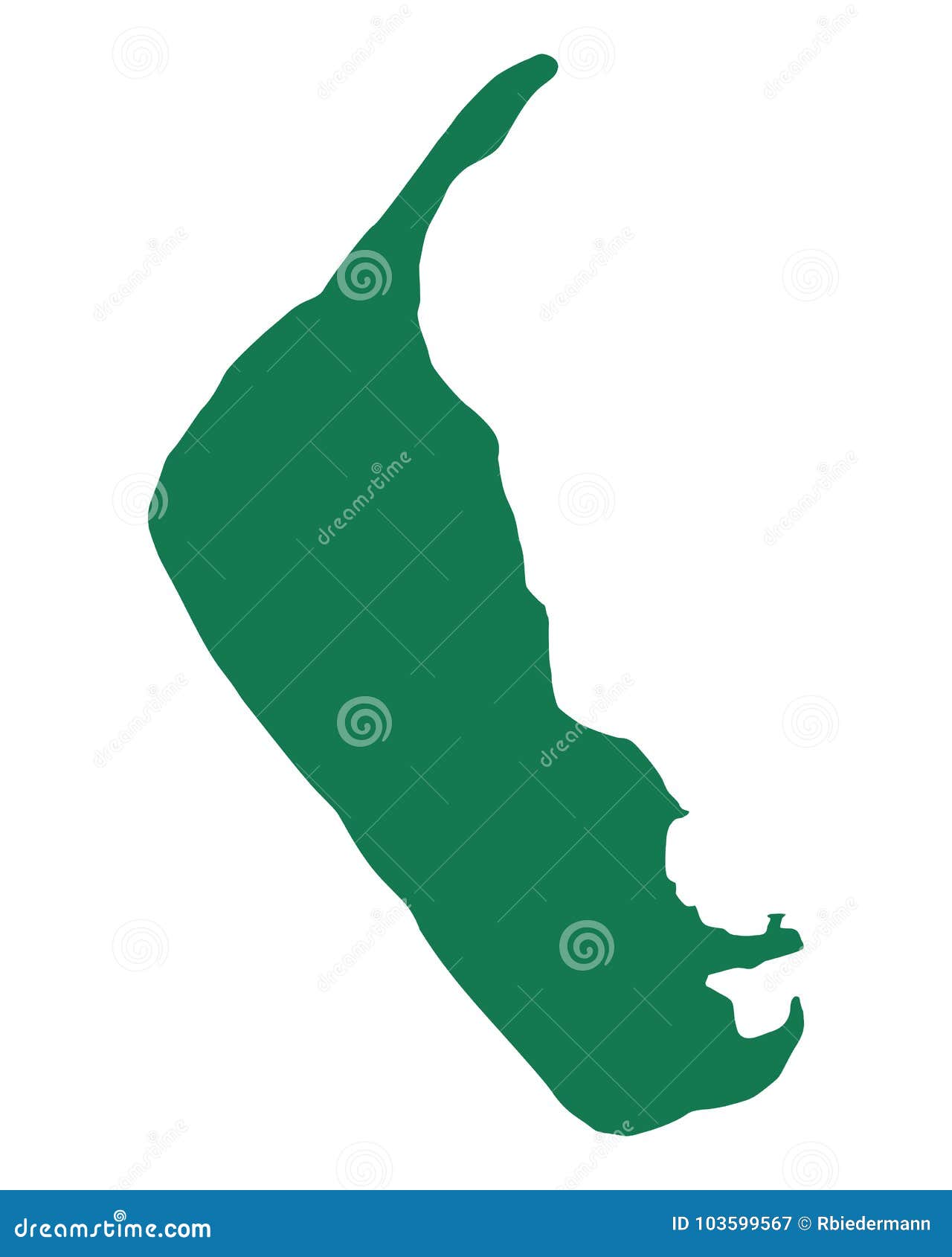 Map of Amrum stock vector. Illustration of contour, isolated - 103599567