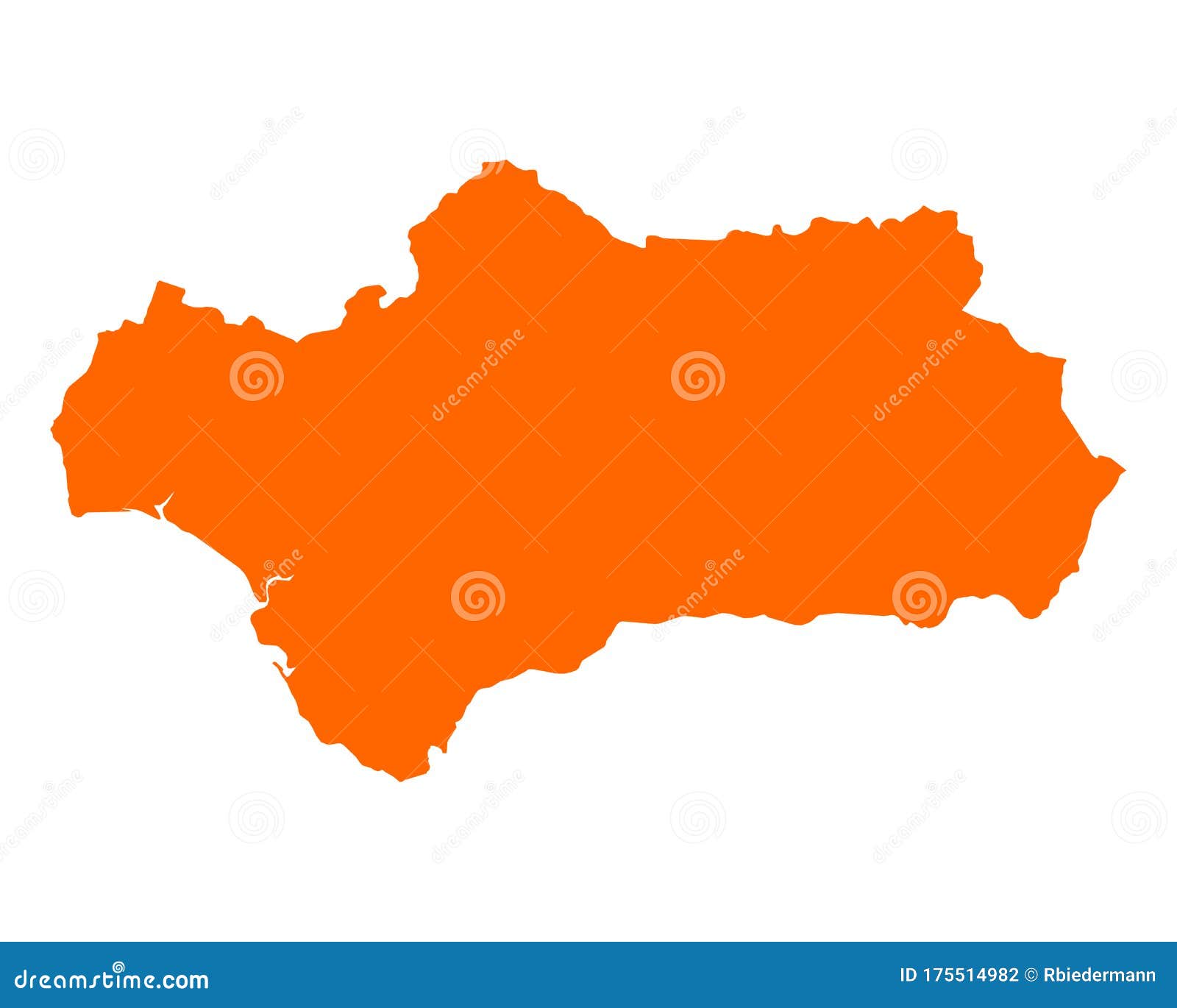 Map of Andalusia stock vector. Illustration of travel - 175514982