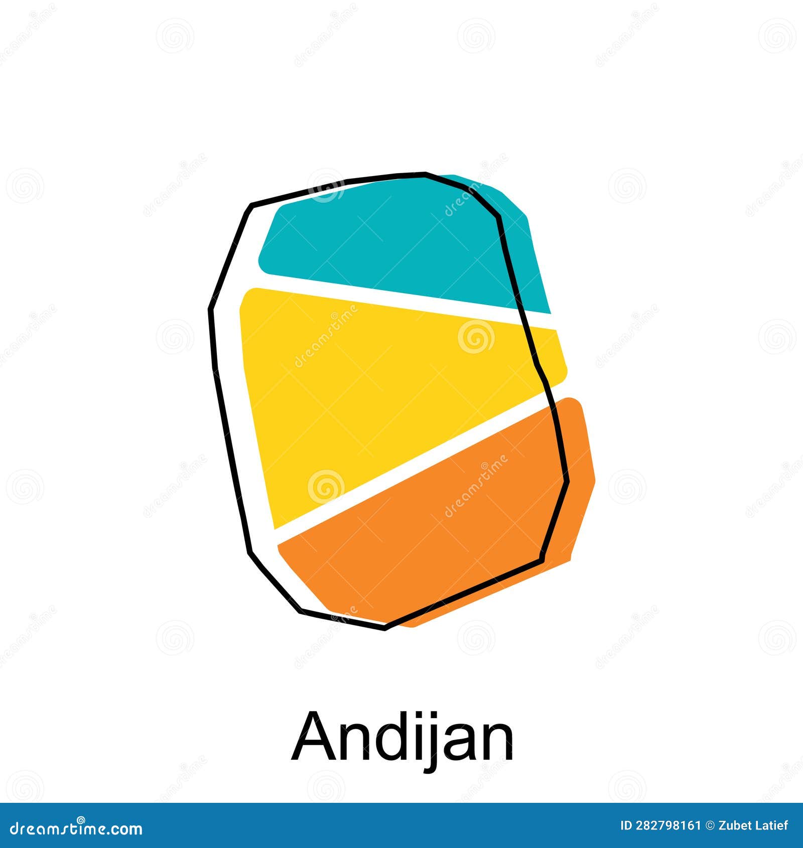 Map of Andijan Vector Illustration on White Background, Illustration Vector Design Template ...