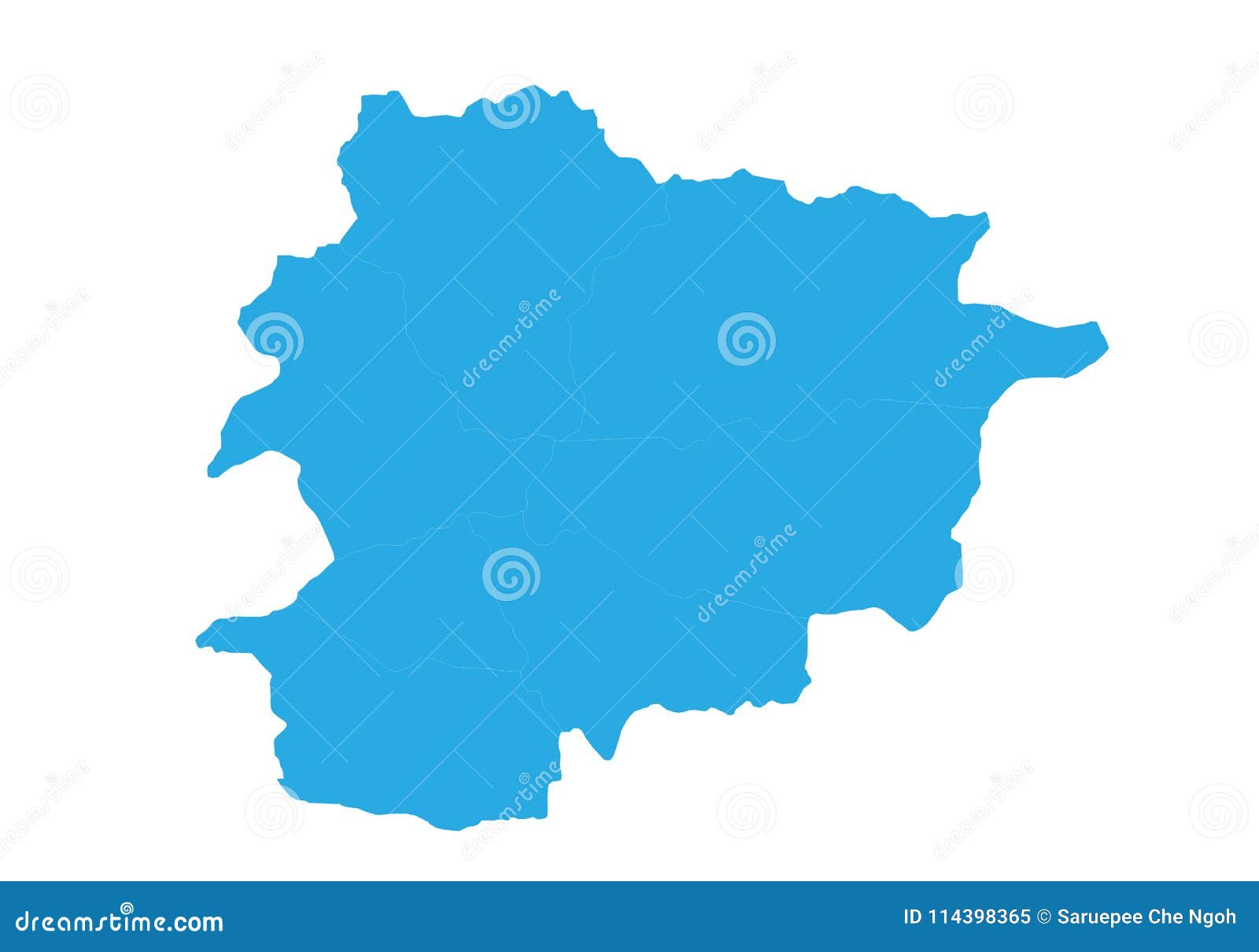 Map of Andorra. High Detailed Vector Map - Andorra Stock Vector ...