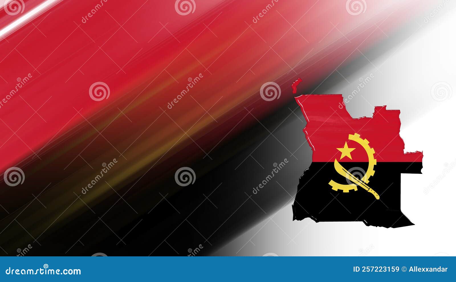 Map of Angola, flag map stock illustration. Illustration of ...
