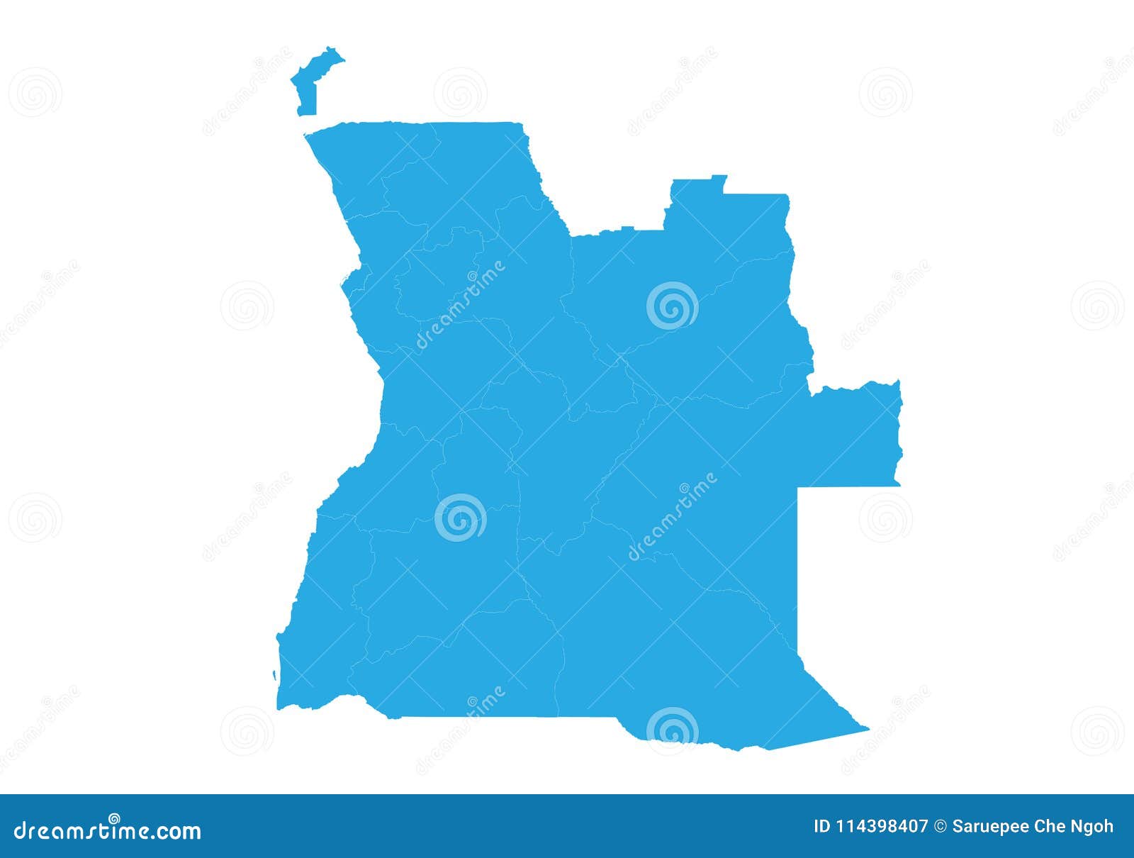 Map of Angola. High Detailed Vector Map - Angola Stock Vector ...