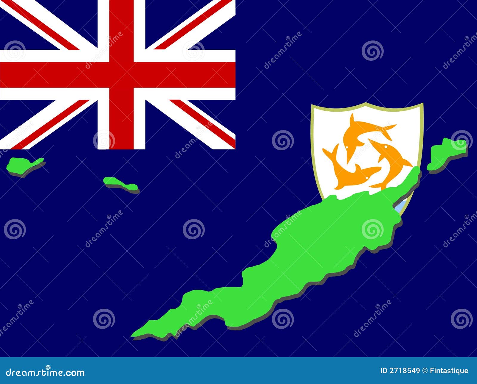 Map of Anguilla stock vector. Illustration of tropical - 2718549