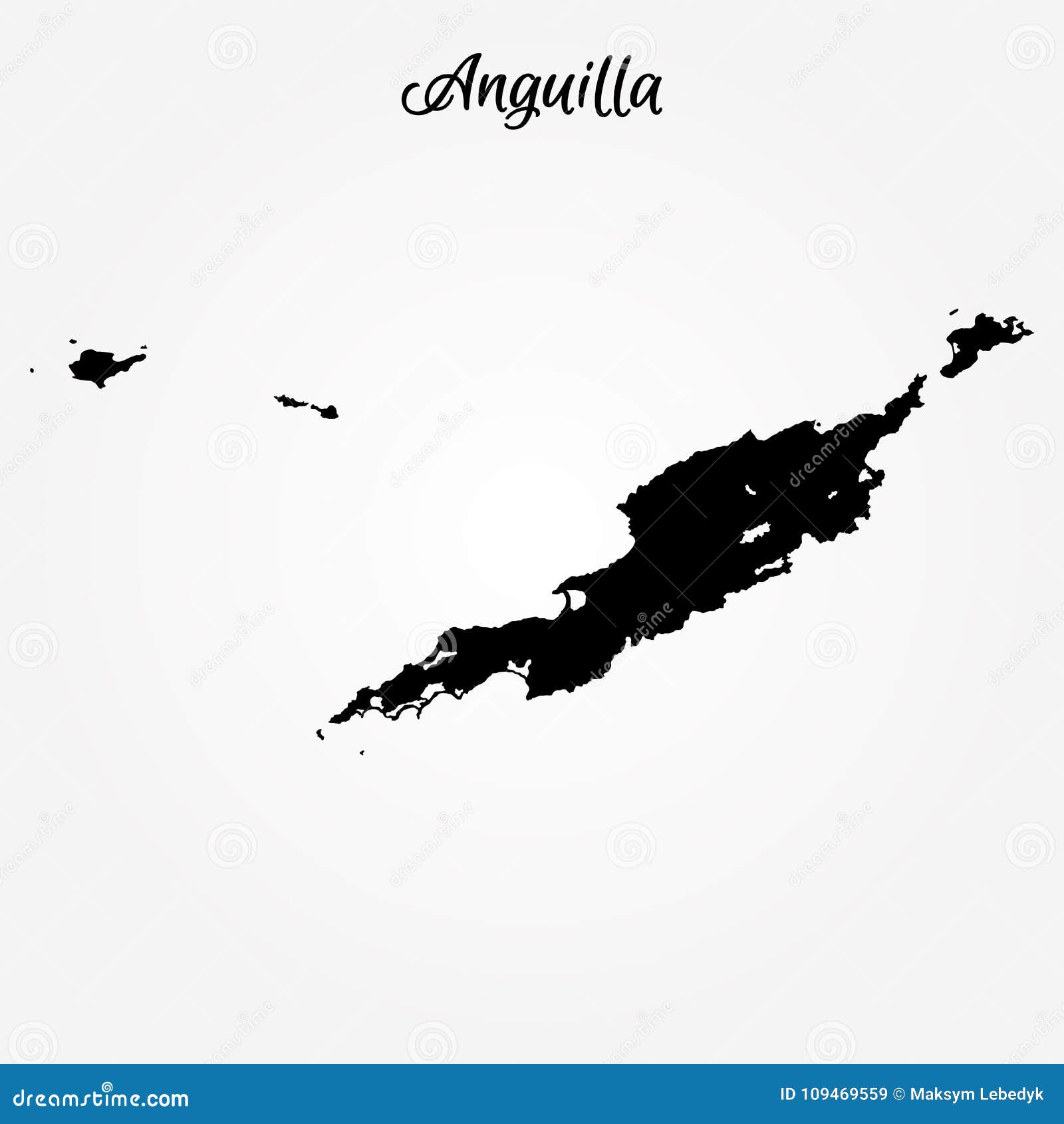 Map of Anguilla stock illustration. Illustration of shape - 109469559