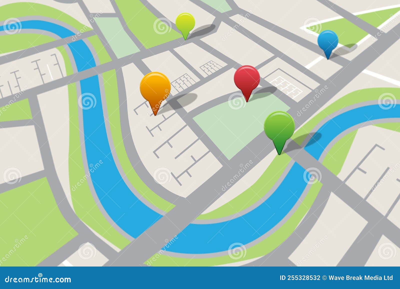 App Application Directions Location Map Marker Stock Illustration ...