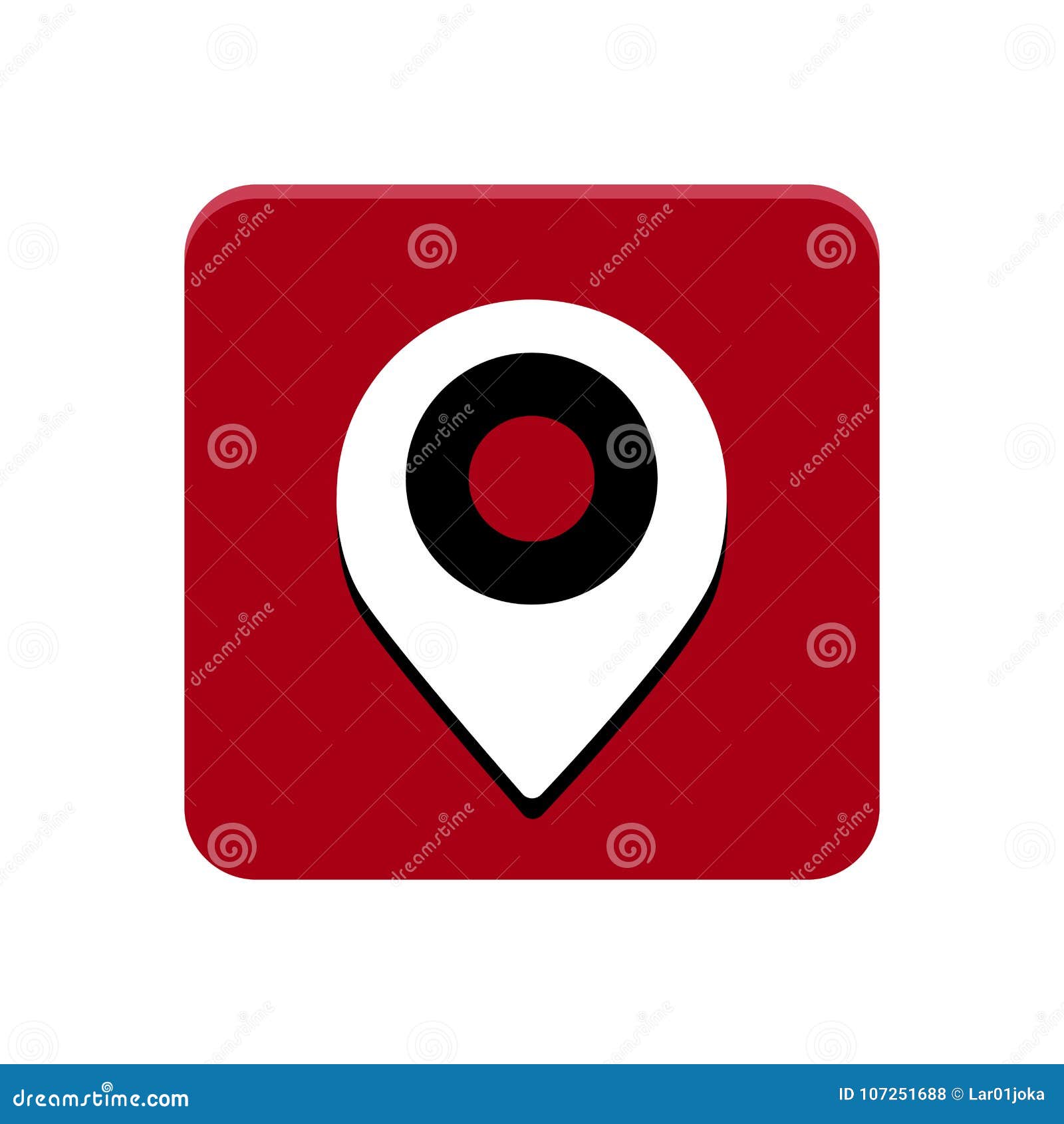 Map app button stock vector. Illustration of communication - 107251688