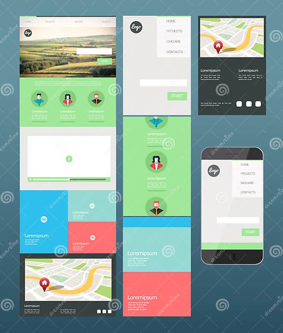 Map Application Interface Vector Stock Illustration - Illustration of ...