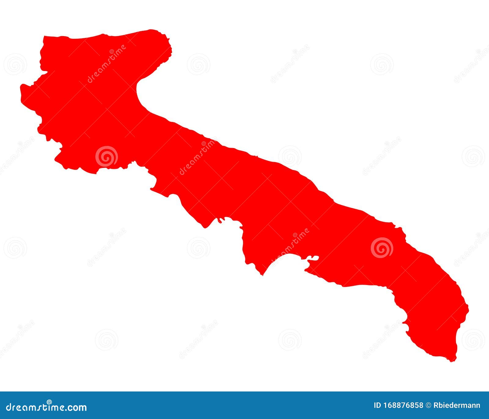 Map of Apulia stock vector. Illustration of cartography - 168876858