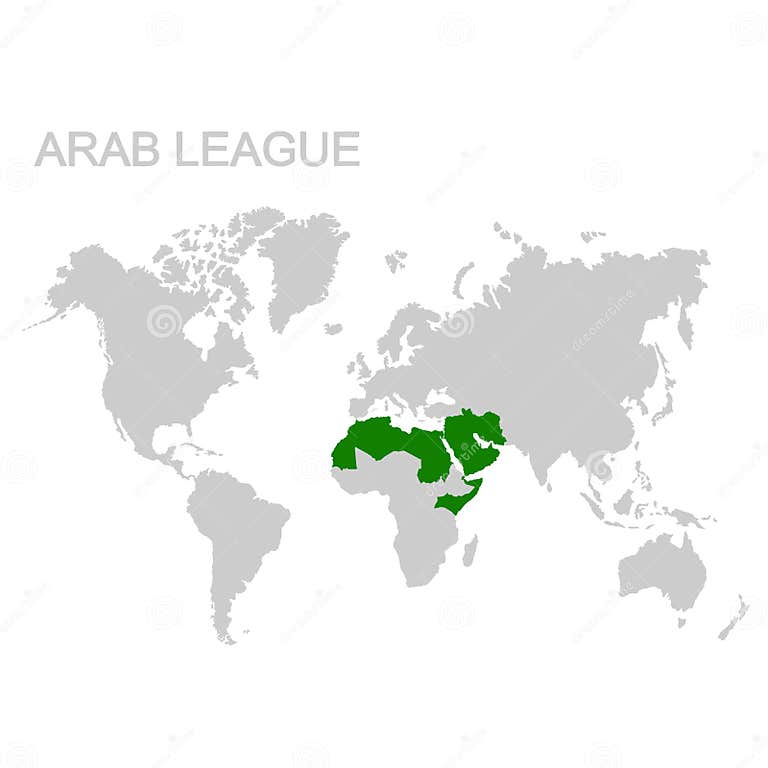 Map of the Arab League stock vector. Illustration of egypt - 144078593